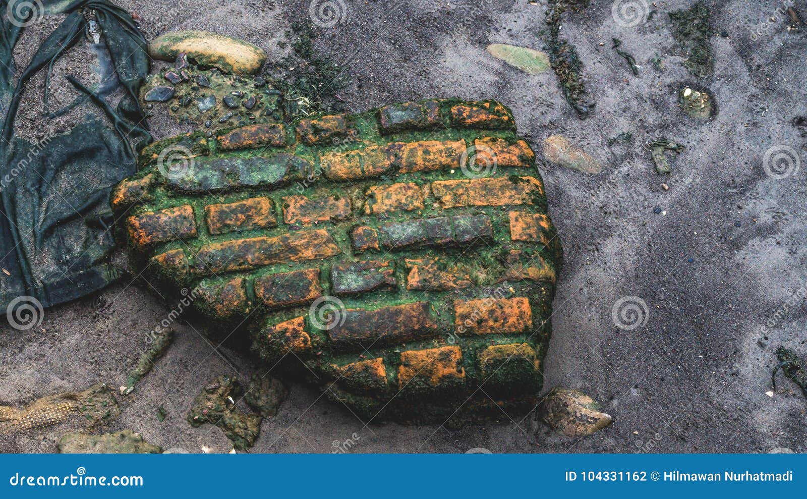 Chunk of brick wall stock photo. Image of broken, brick - 104331162
