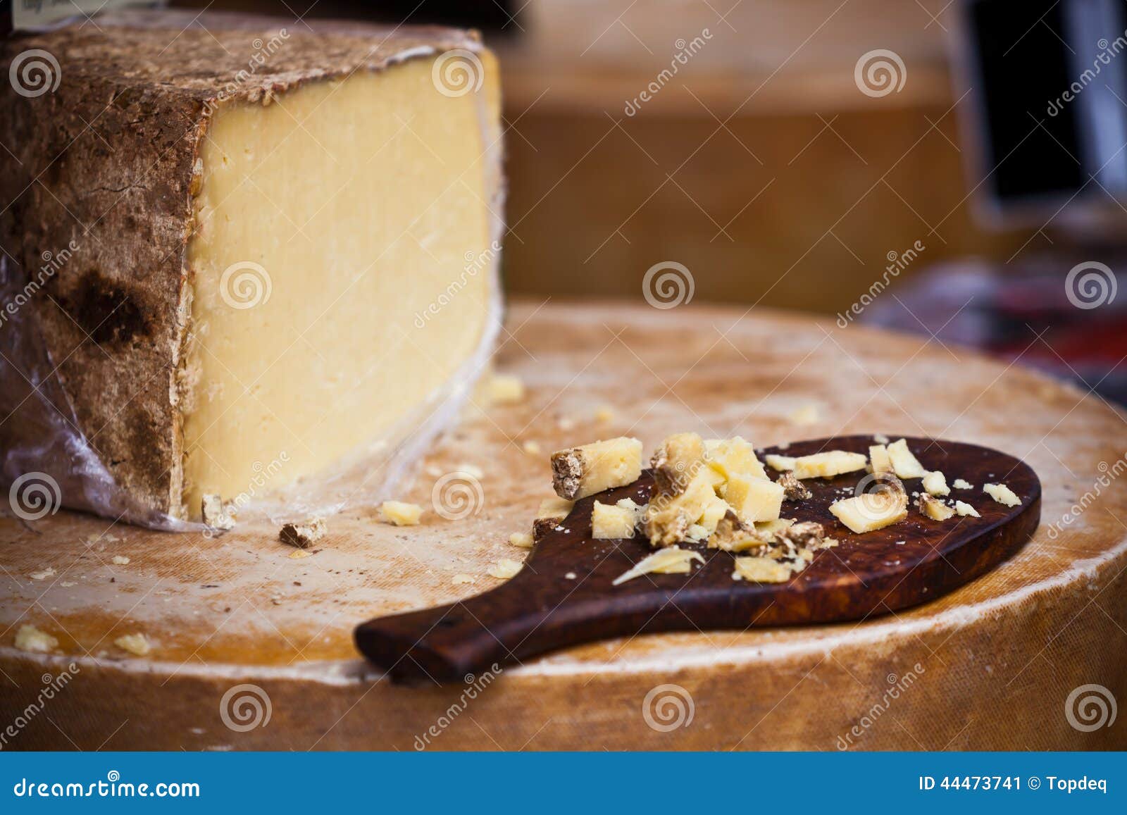 Chunk of Cheese at Outdoor Market Stock Image - Image of outdoor ...