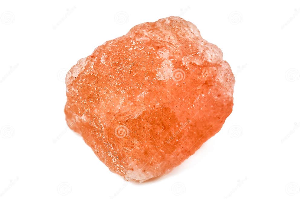 Chunk of Red Himalayan Rock Salt (or Himalayan Red Salt ) on White ...