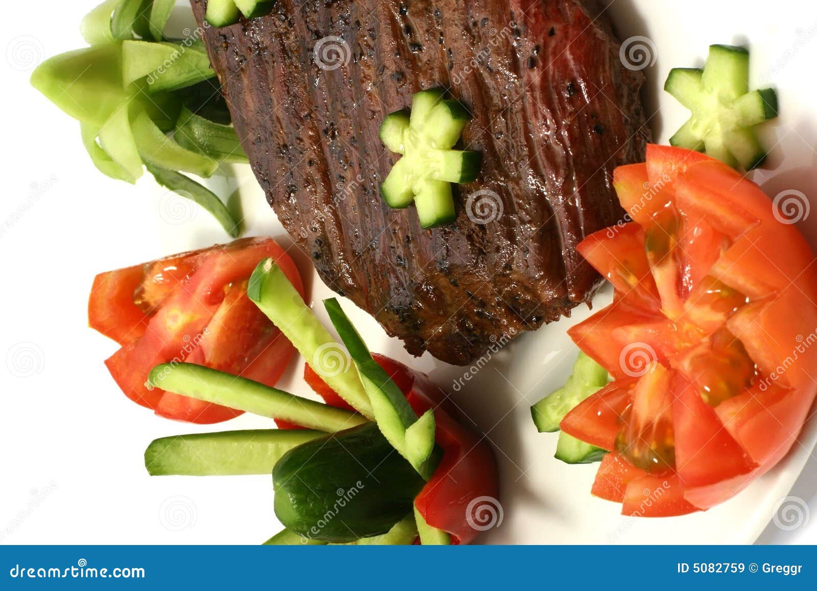 Chunk of Roast Meat and Vegetables Stock Image - Image of isolated ...