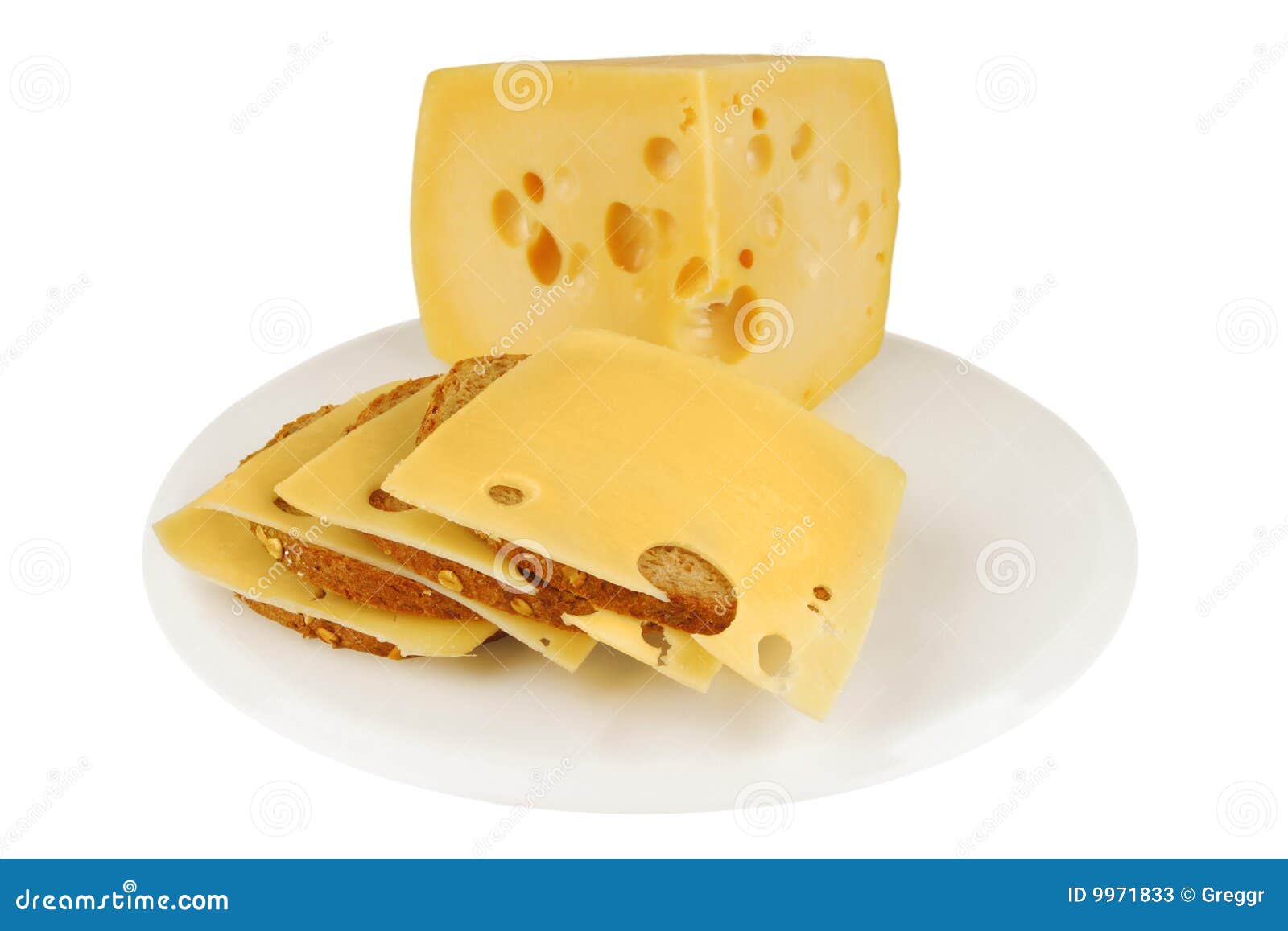 Chunk of Yellow Cheese with Slices Stock Image - Image of healthy, food ...