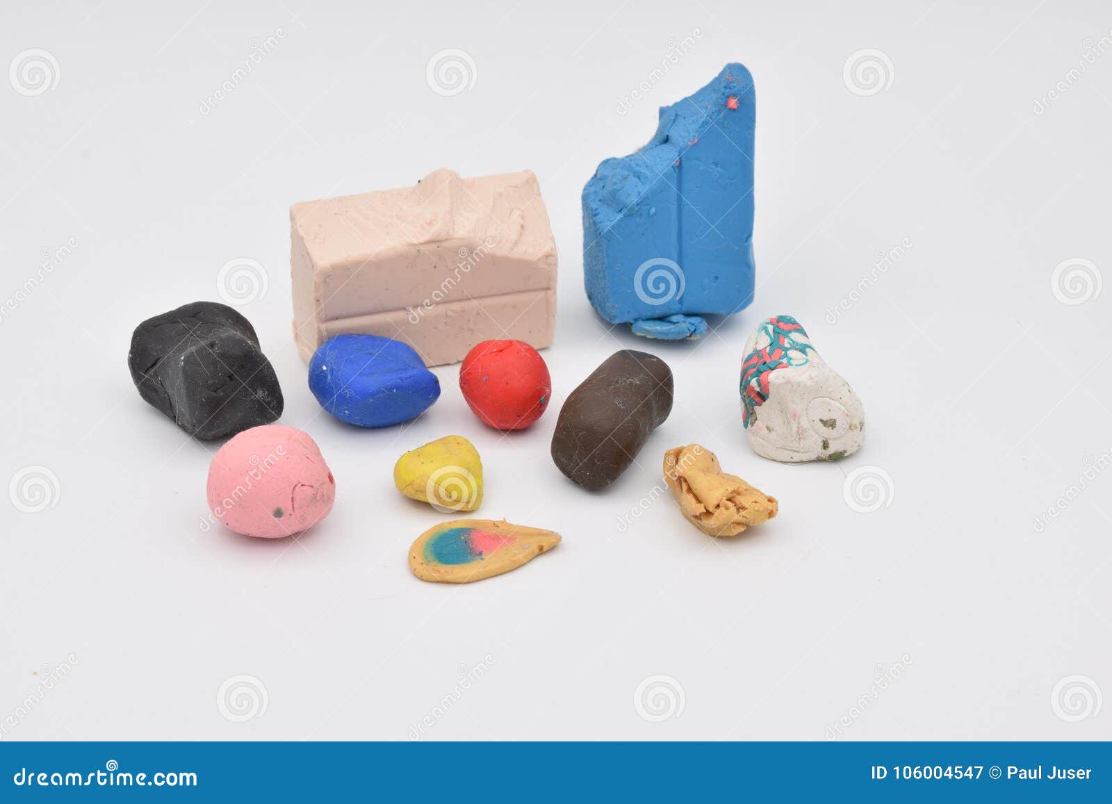 Colorful Clay Bits on White Stock Image - Image of design, abstract ...