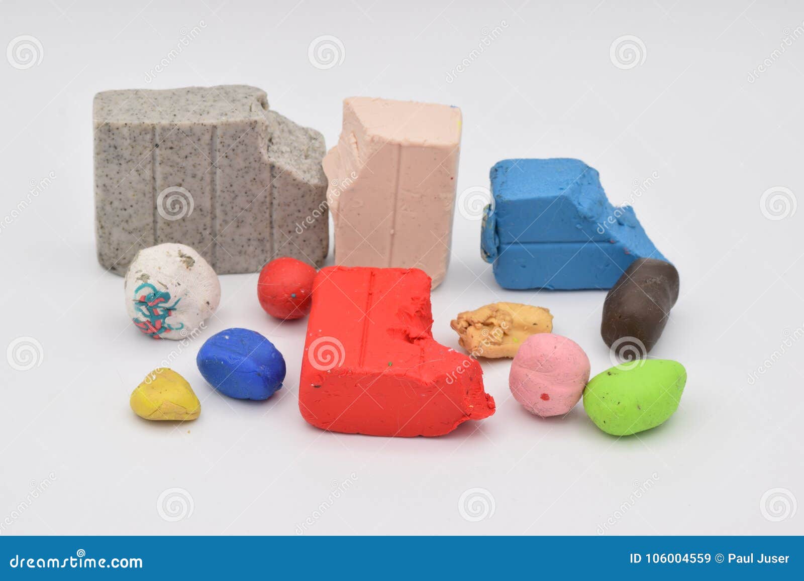 Colorful Clay Bits on White Stock Image - Image of blocks, abstract ...
