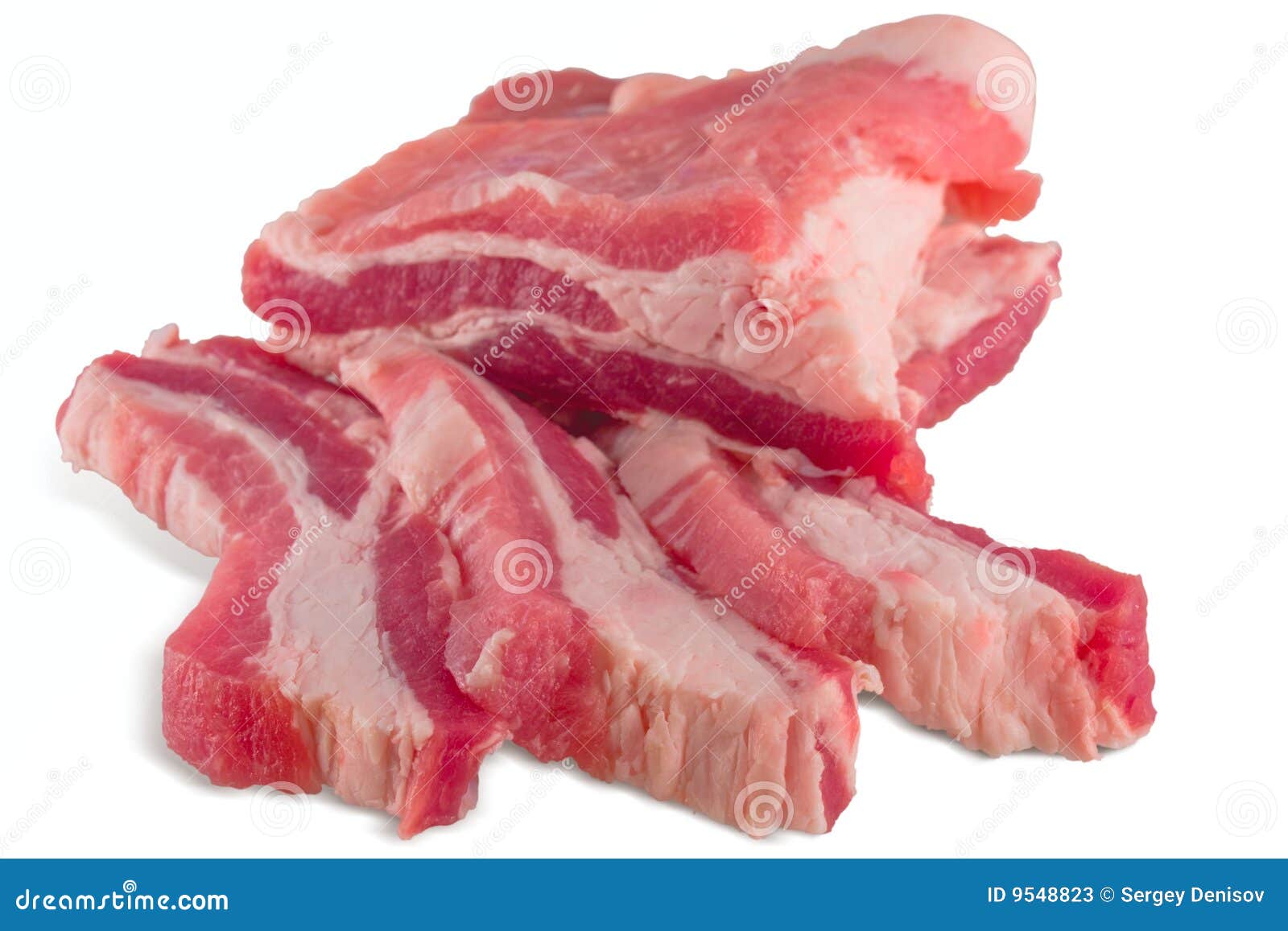 Chunks of fresh bacon editorial stock photo. Image of picnic - 9548823