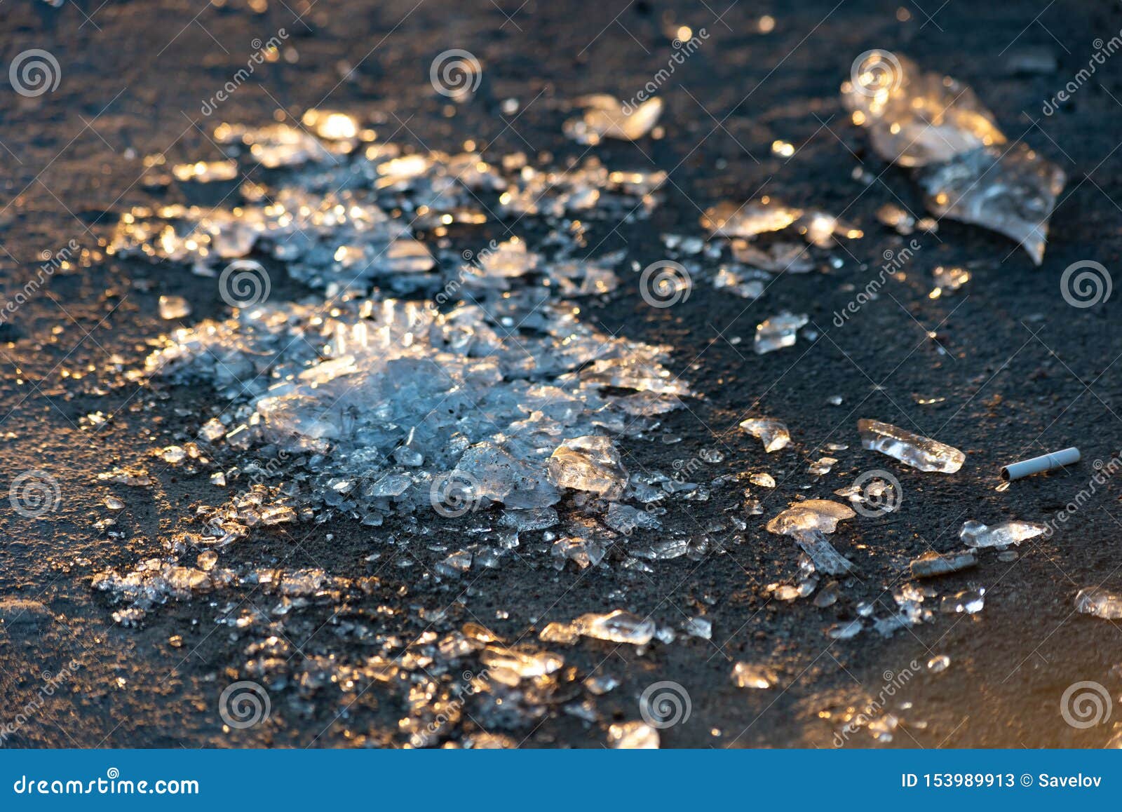 Chunks of Ice on the Pavement Stock Image - Image of texture, surface ...