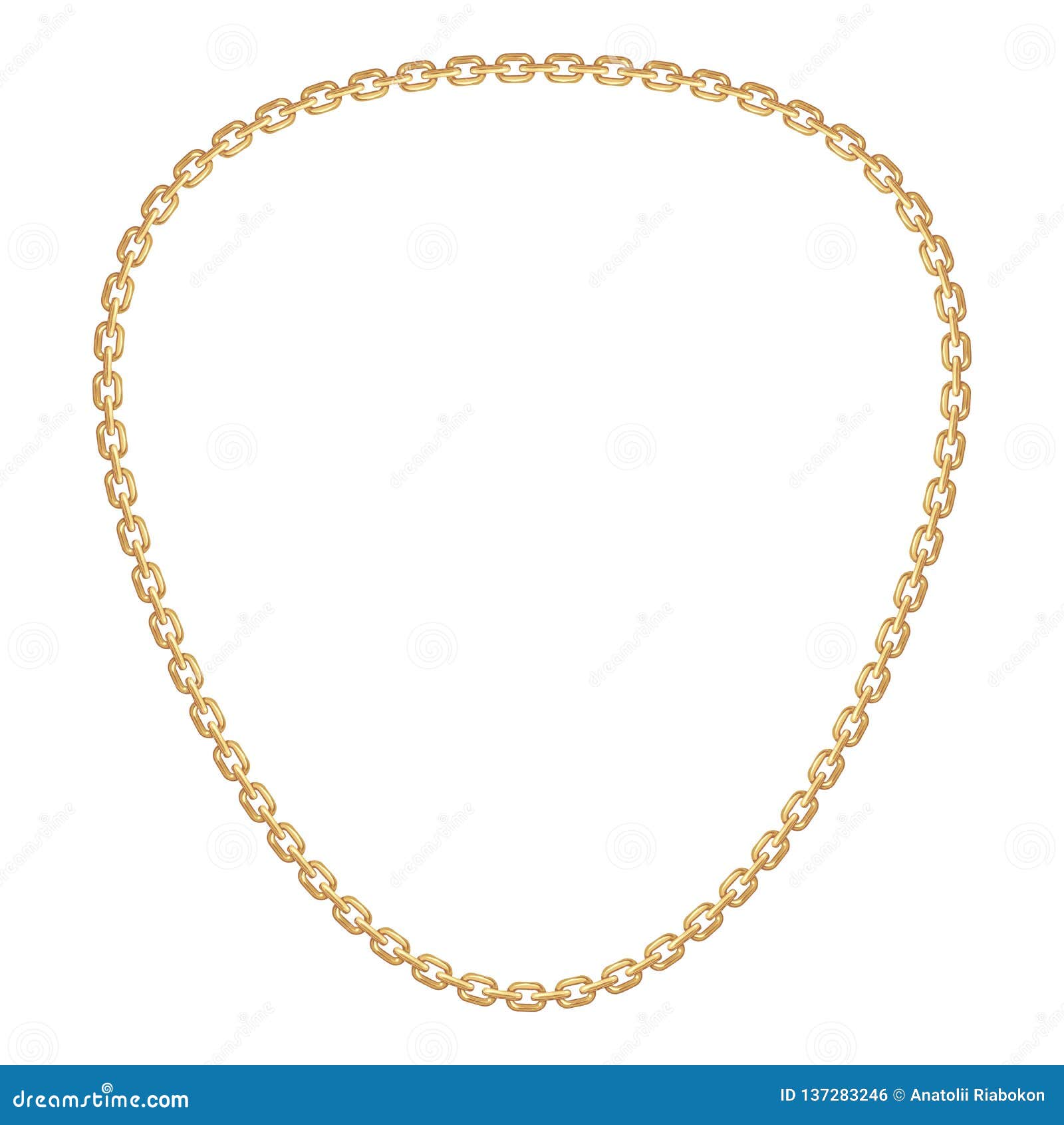 Chunky Golden Chain Icon, Cartoon Style Stock Vector - Illustration of ...