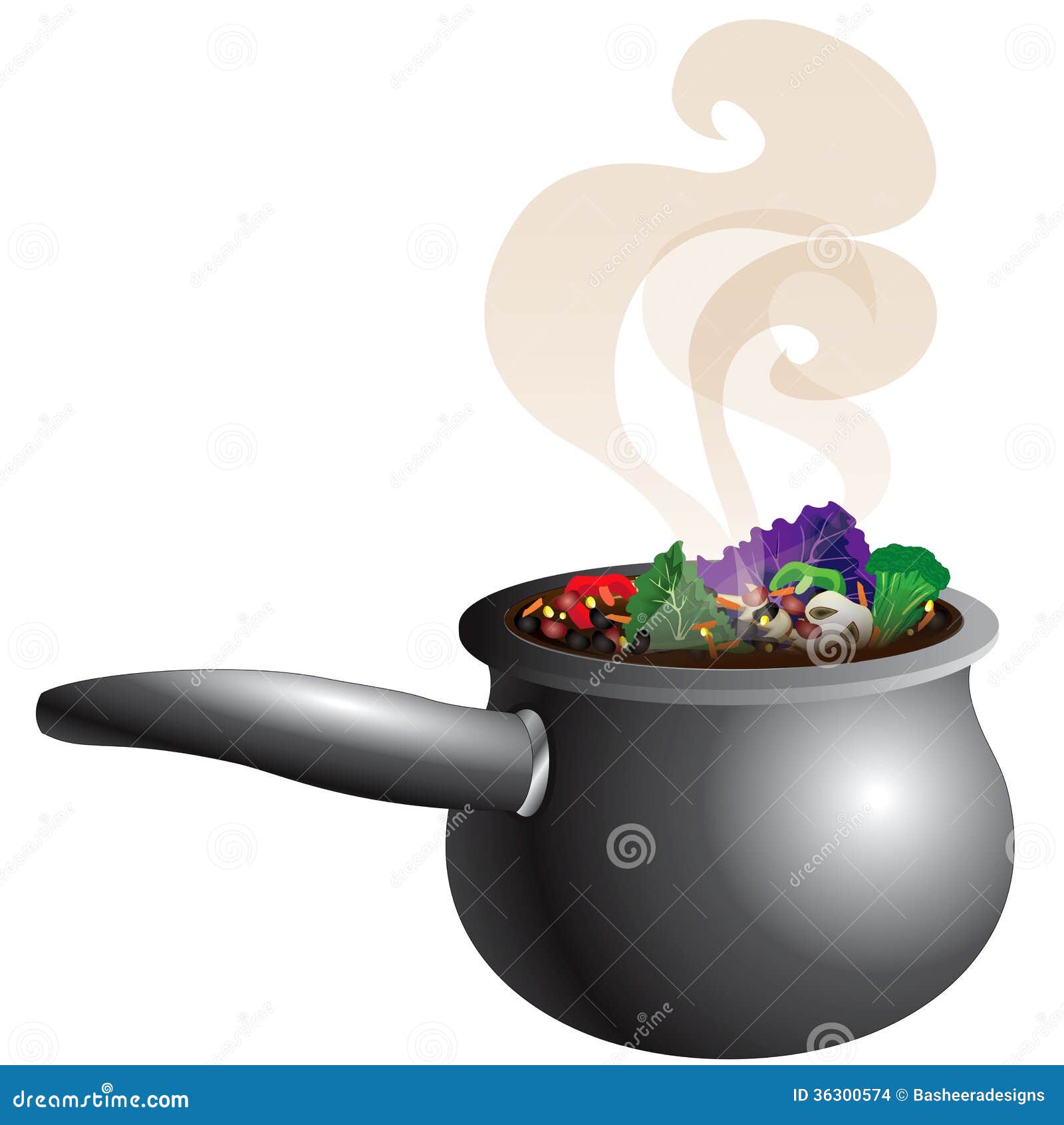 Chunky Soup Pot stock vector. Illustration of isolated - 36300574