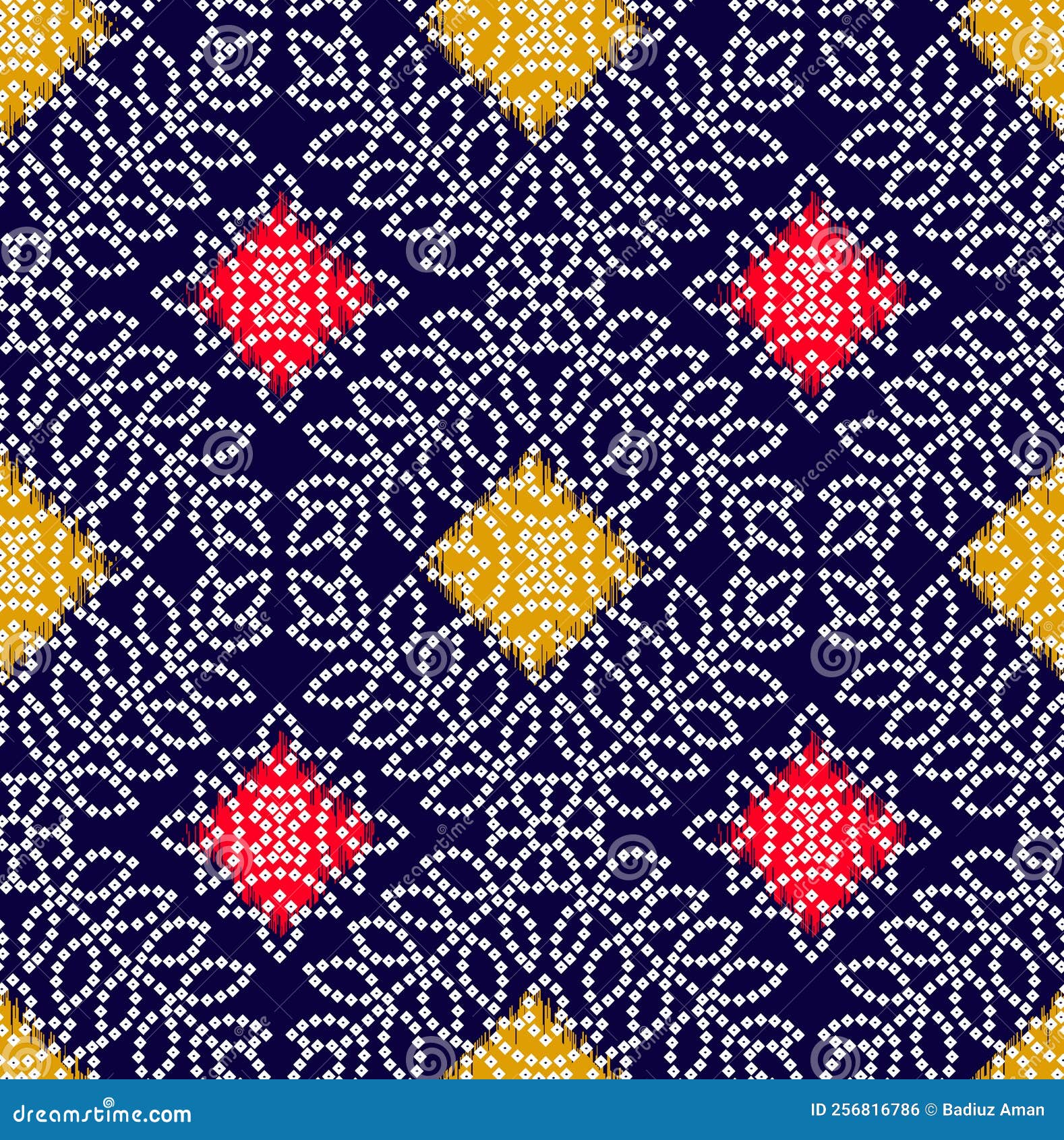 Chunri Seamless Pattern for Textile Print Stock Illustration ...