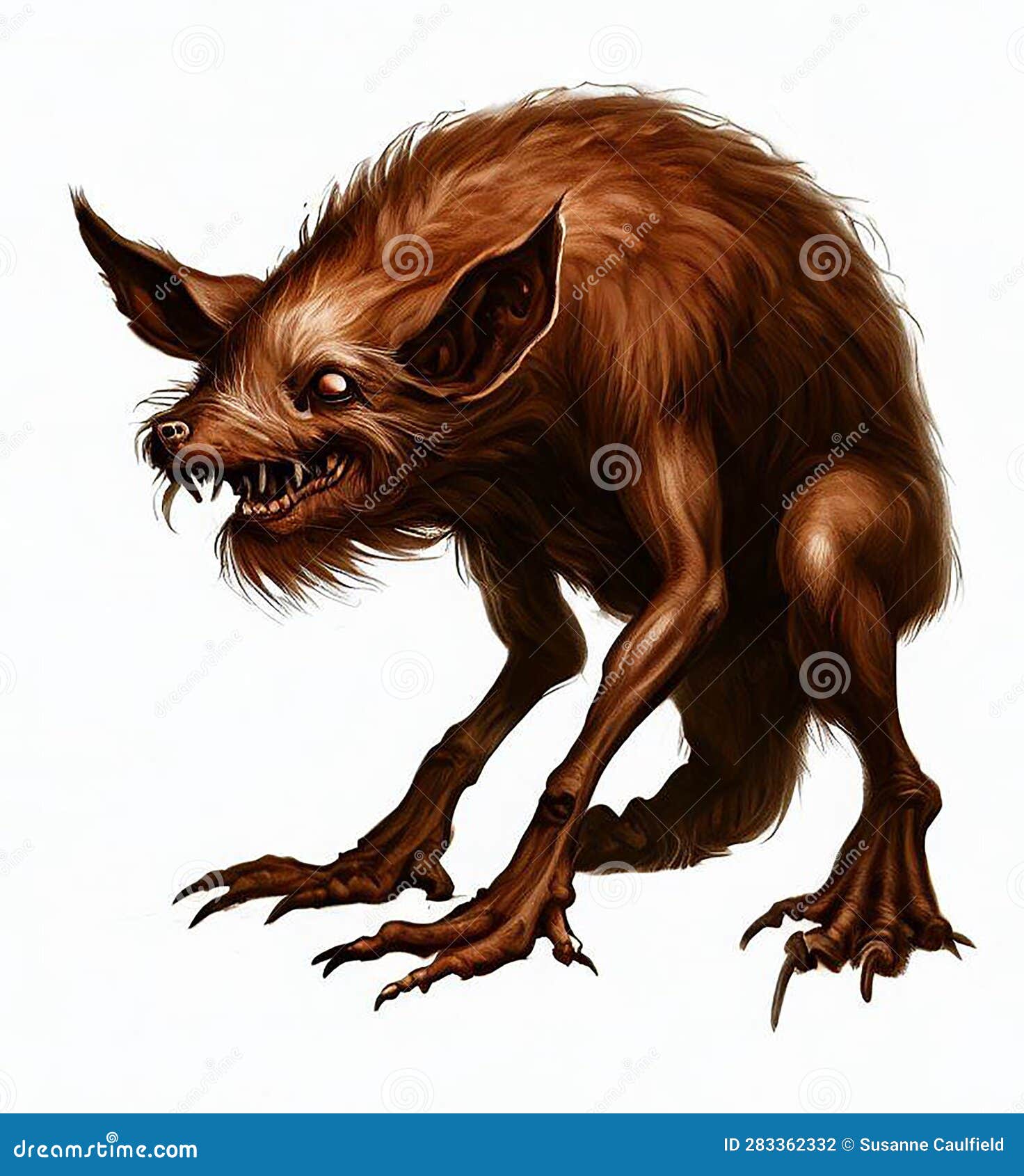 Chupacabra Monster of Folklore Stock Illustration - Illustration of ...