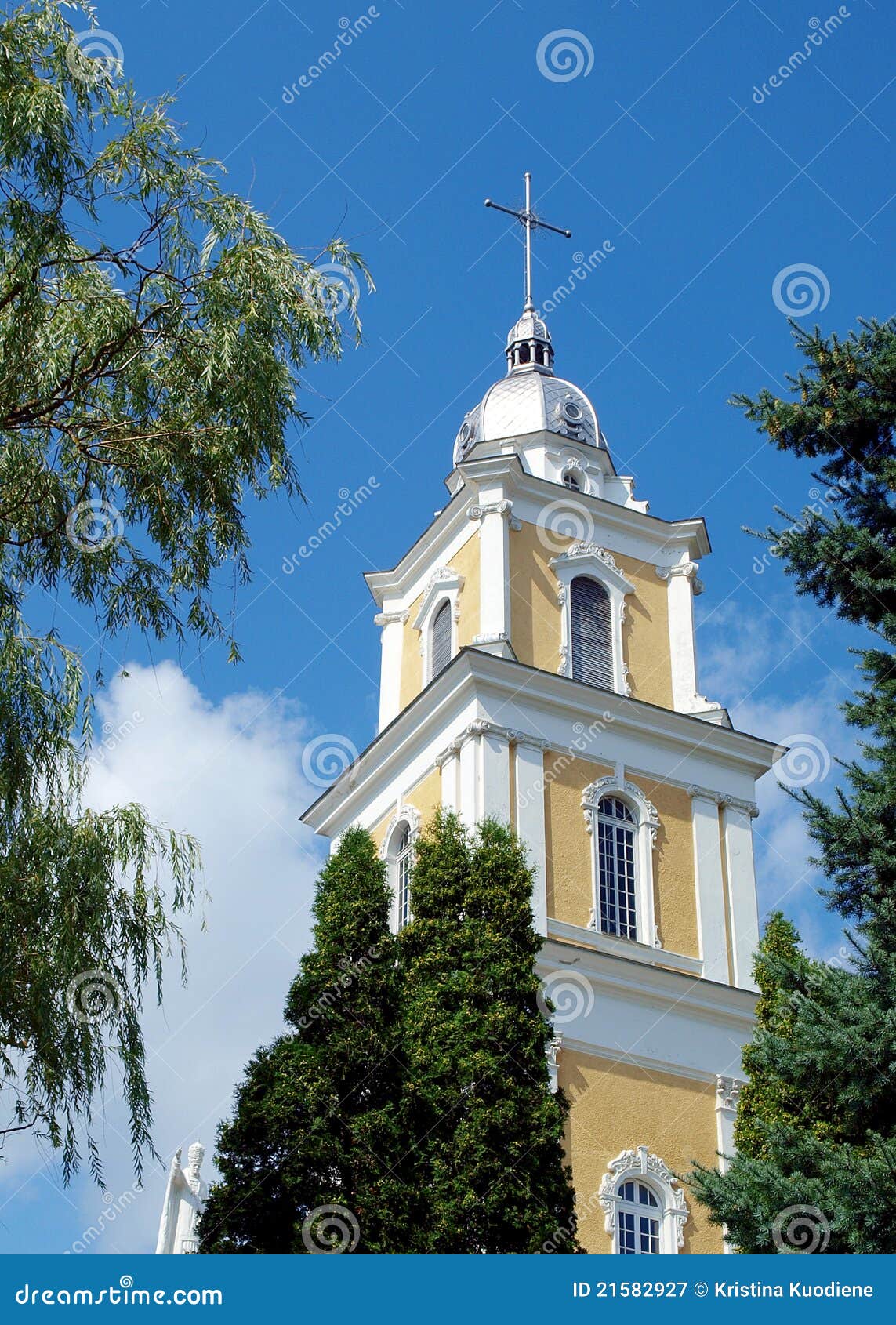 Church stock image. Image of sunny, church, spruce, catholicism - 21582927