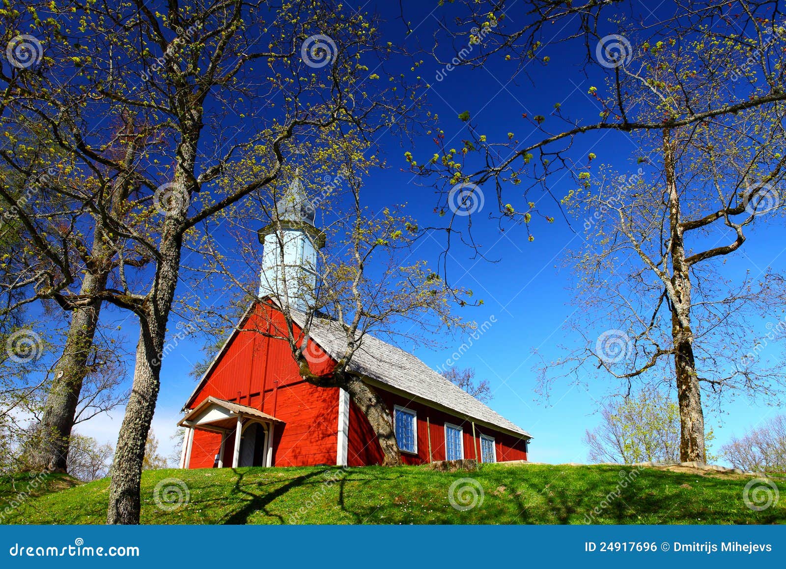 Church stock photo. Image of country, spring, methodist - 24917696