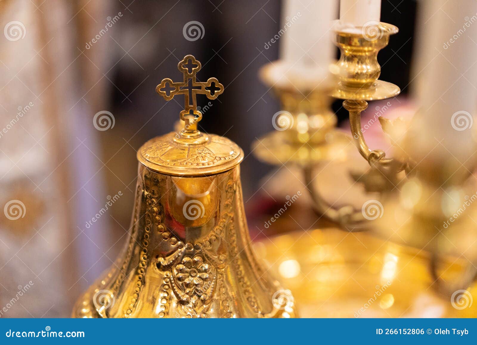 Church Accessories for the Priest`s Service are Made of Gold Stock ...