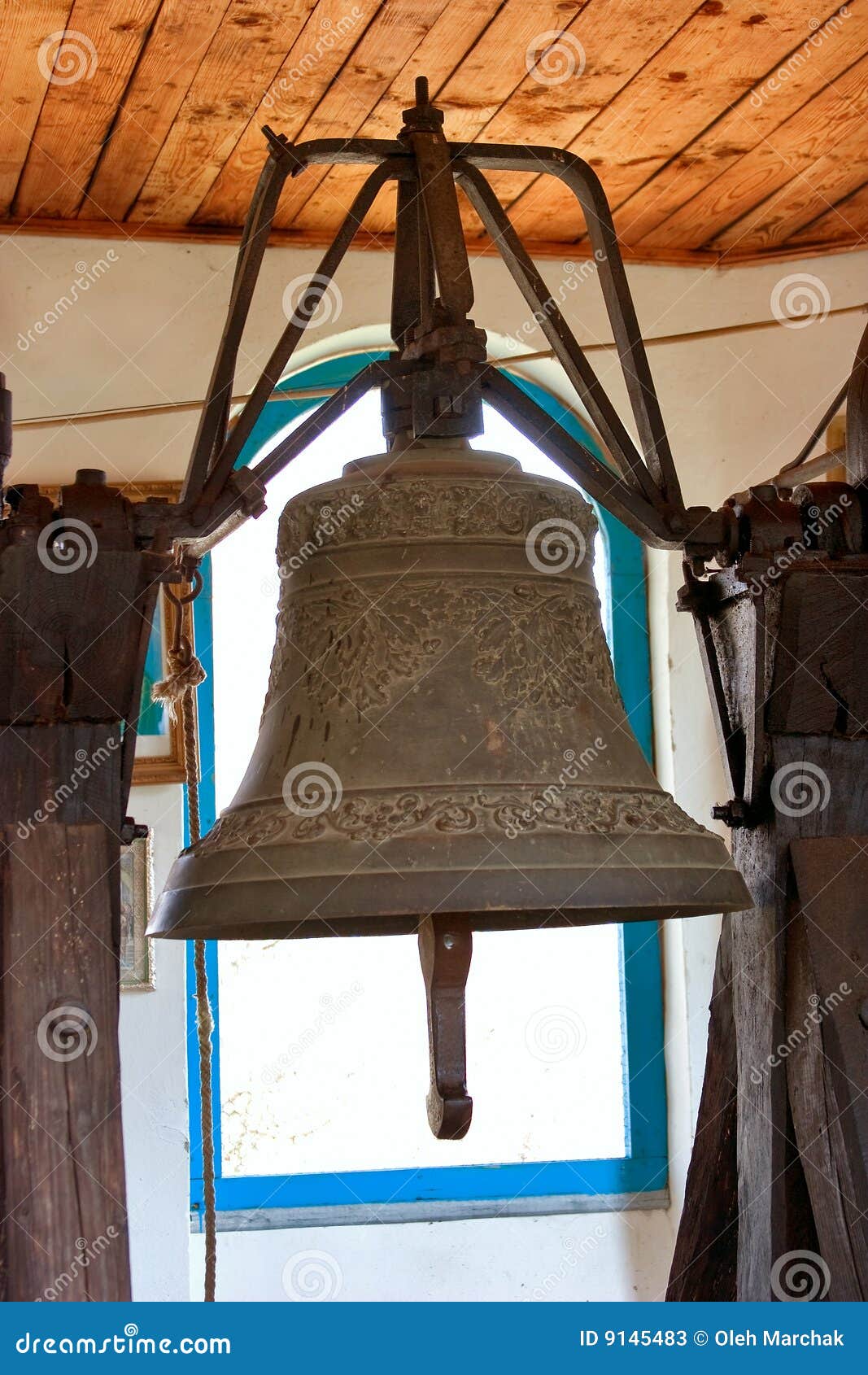Church age-old bronze bell stock image. Image of metal - 9145483