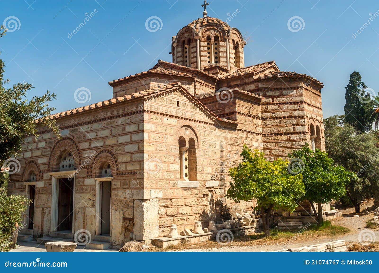 Church Agios Nikolaos Ragavas Stock Image - Image of religions, agios ...