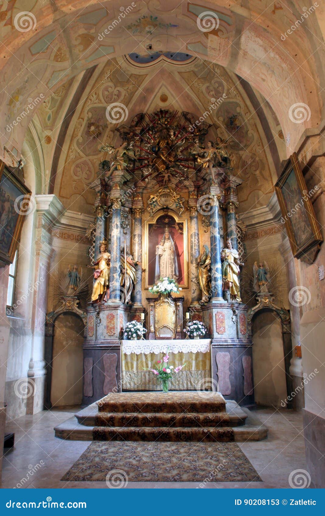 Church altar stock image. Image of european, basilica - 90208153