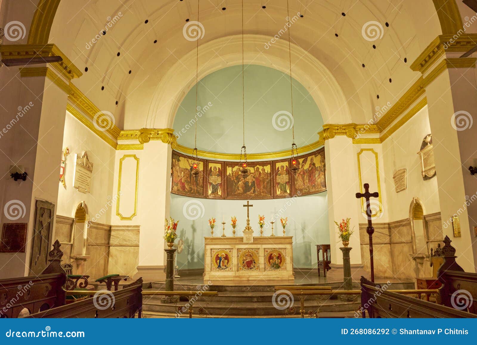Church altar editorial photography. Image of india, calcutta - 268086292