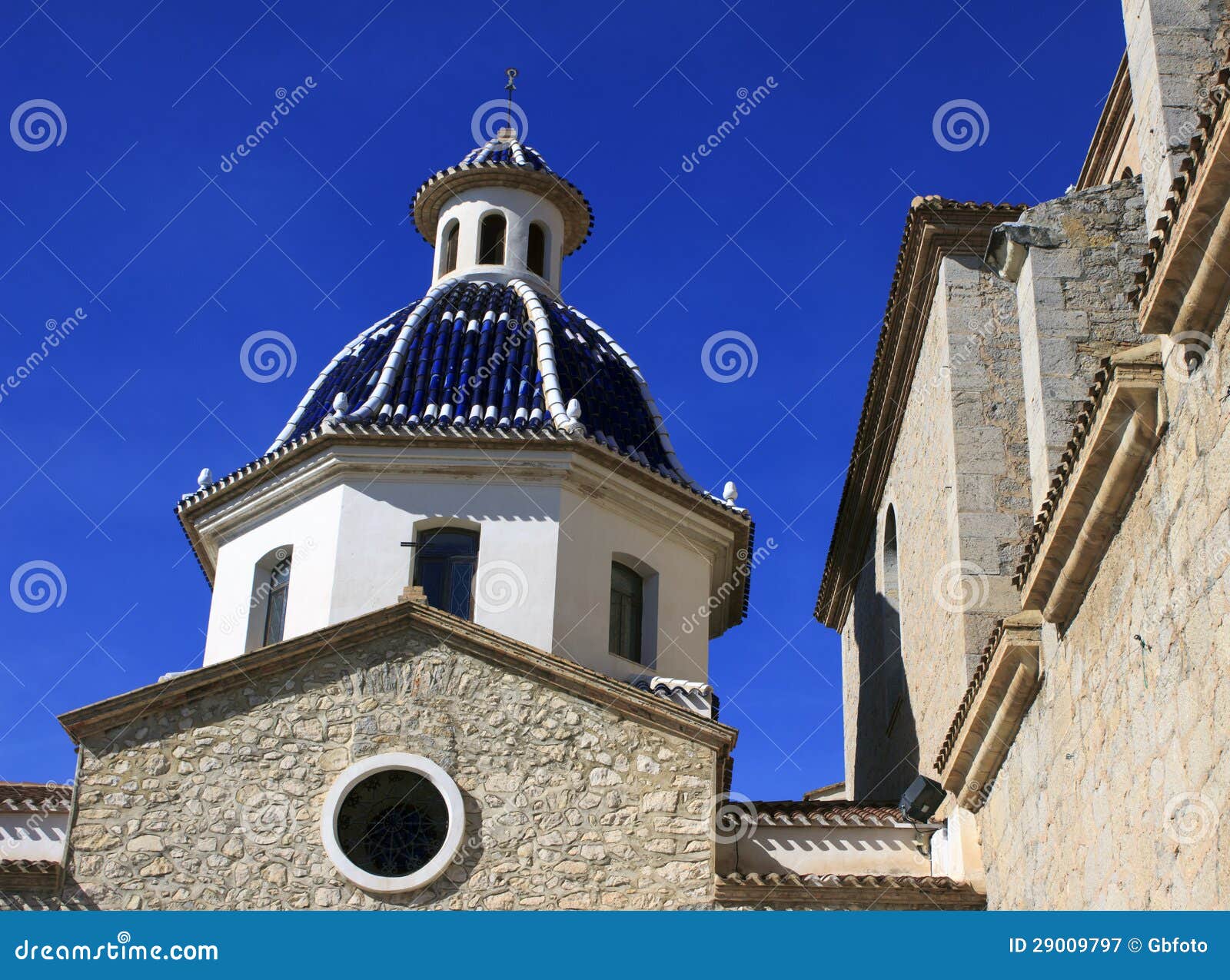 Church in Altea stock image. Image of tiles, dome, architecture - 29009797