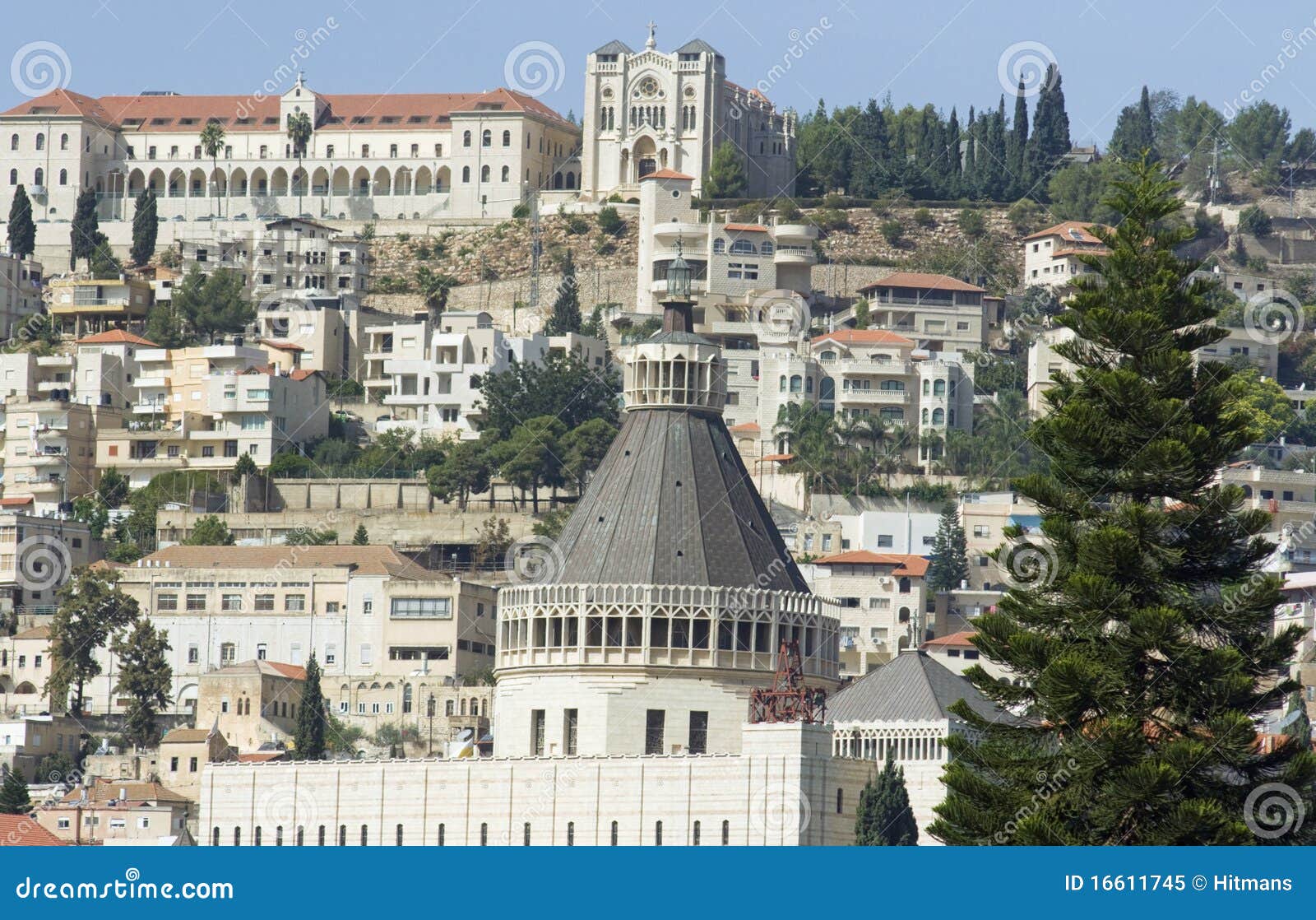 Church of the Annunciation View in Nazareth Stock Image - Image of ...