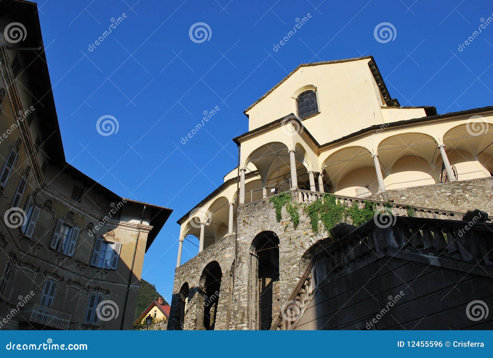 Church arcade stock photo. Image of church, village, exterior - 12455596