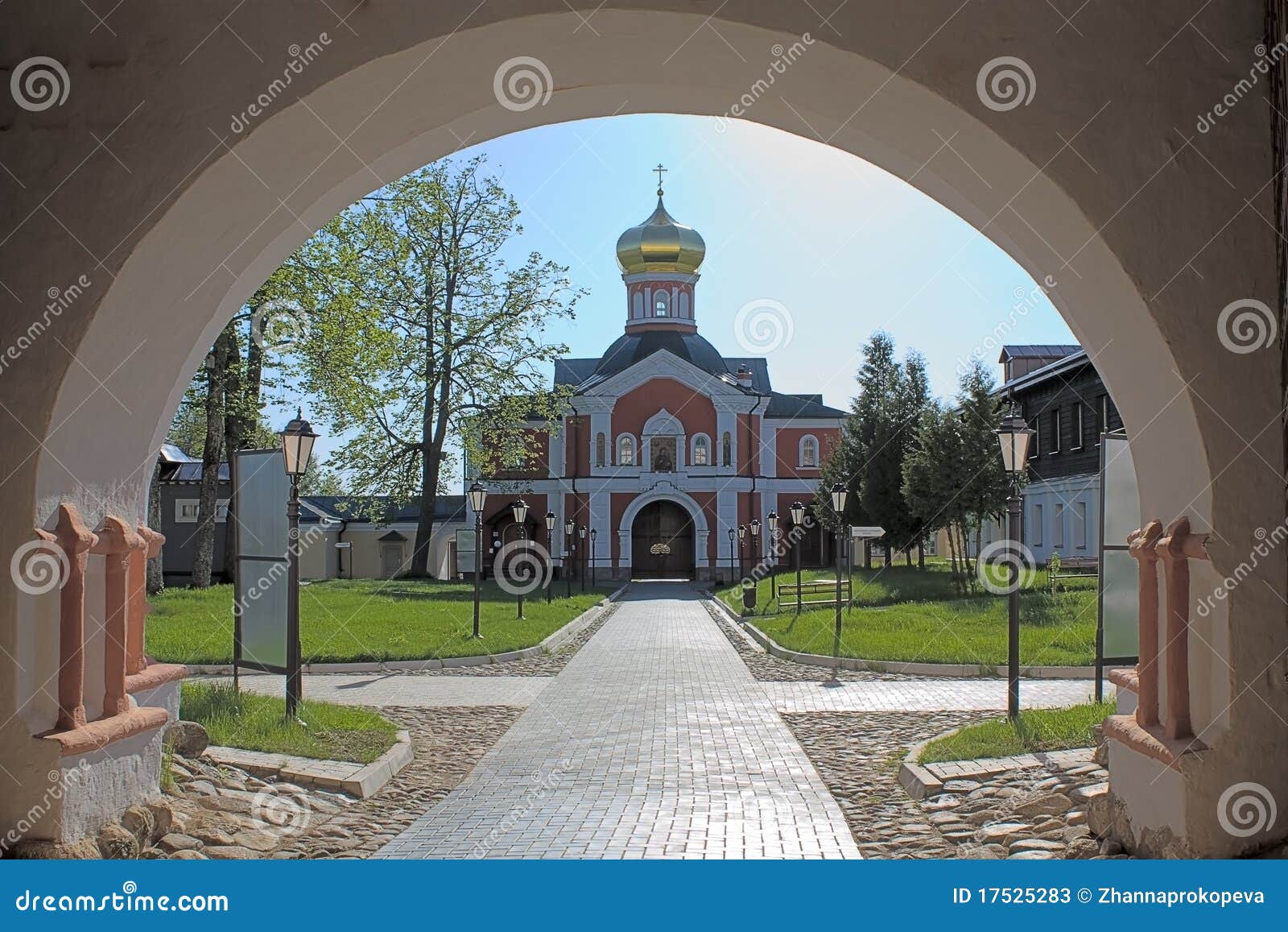 Church through arch stock image. Image of faith, entrance - 17525283