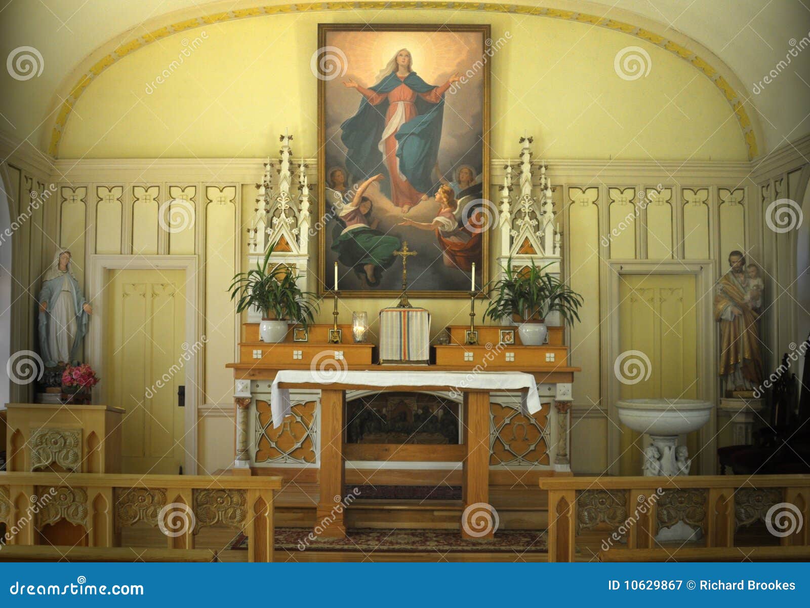 Church of the Assumption, Tomales, CA Stock Image - Image of communion ...