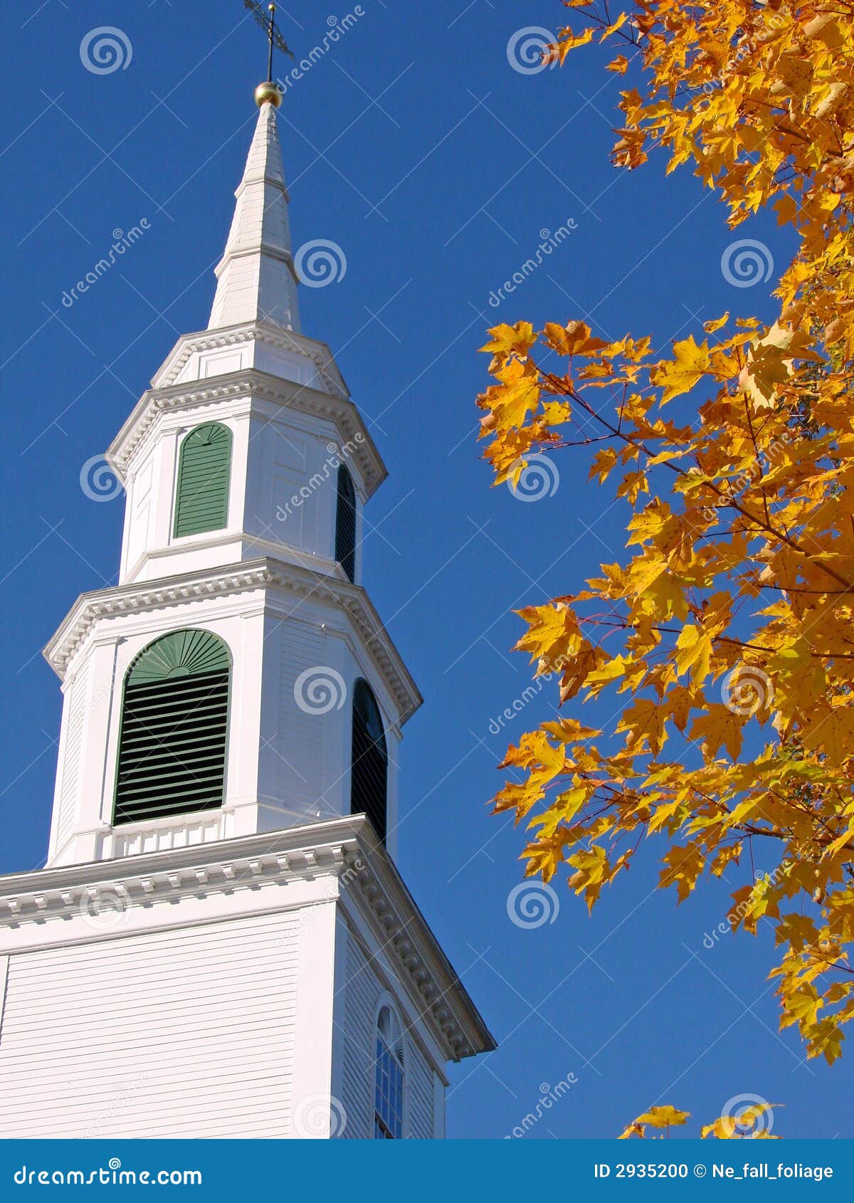 Church in Autumn stock photo. Image of fall, trees, countryside - 2935200