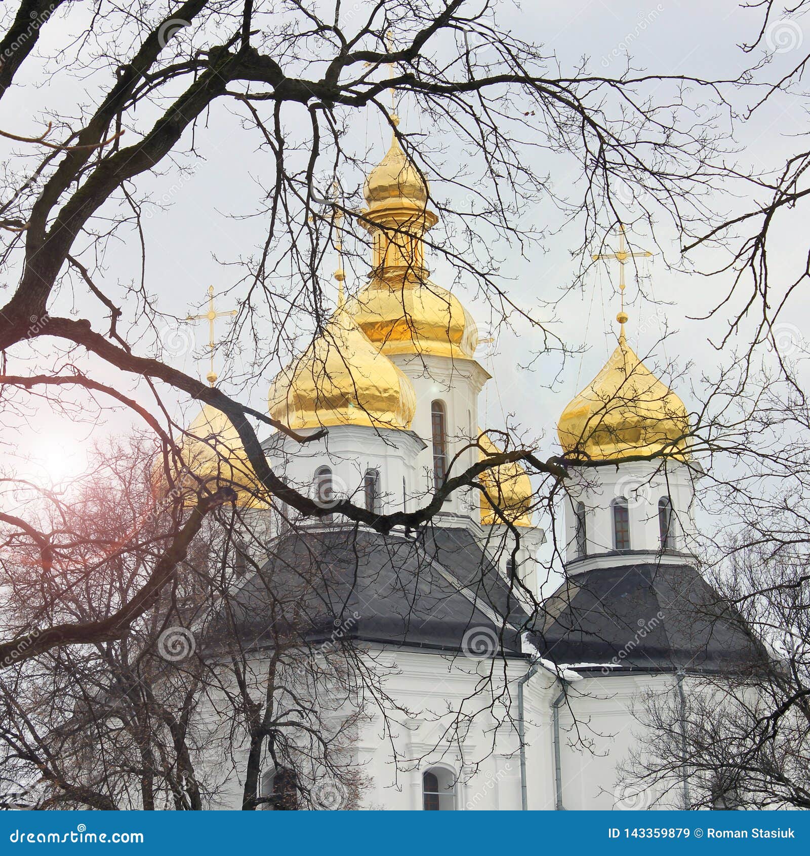 Church. Beautiful Church in Winter Stock Image - Image of path ...