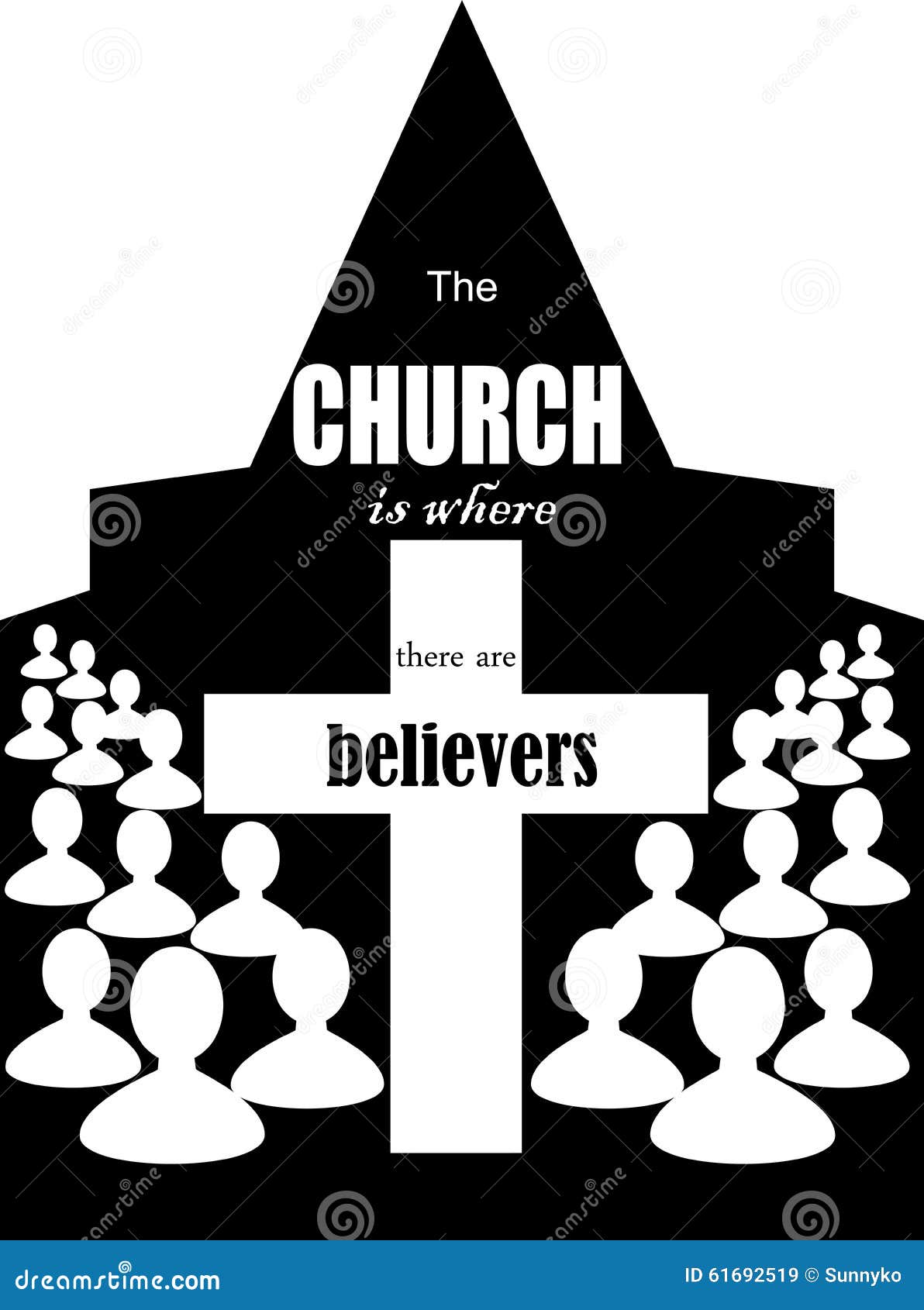 The Church is believers stock vector. Illustration of jesus - 61692519