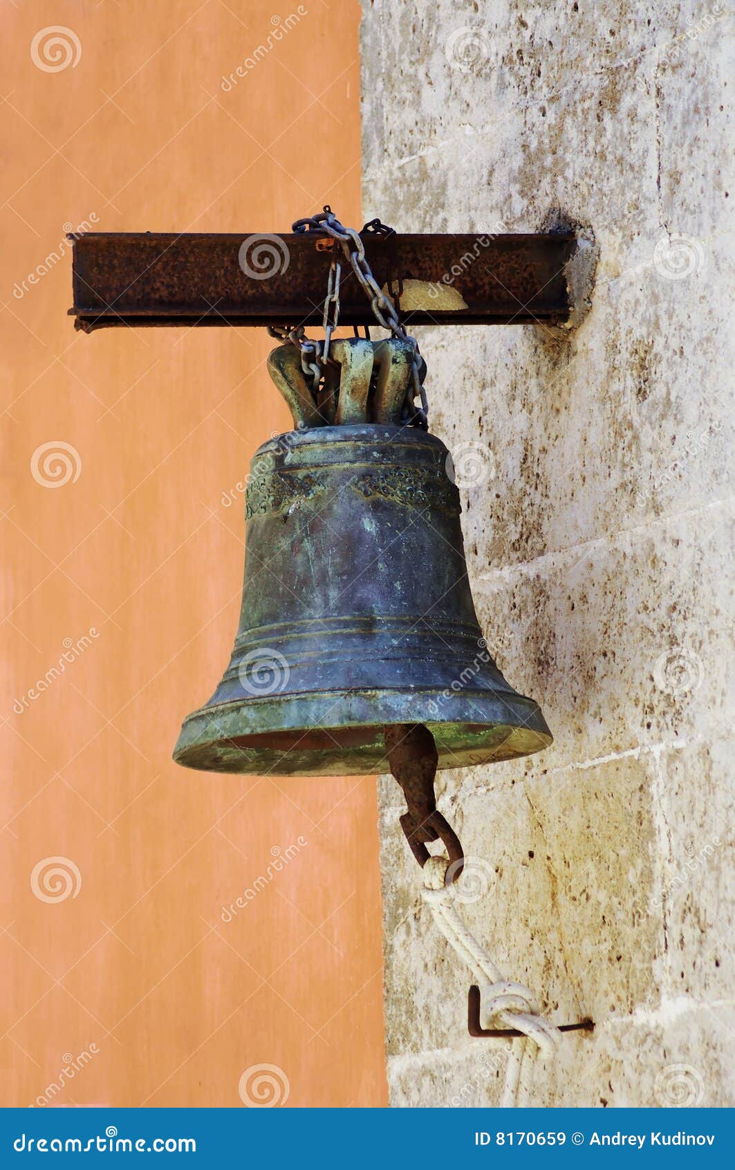Church Bell Gable Tower Structure In La Pena De Arias Montano Royalty ...