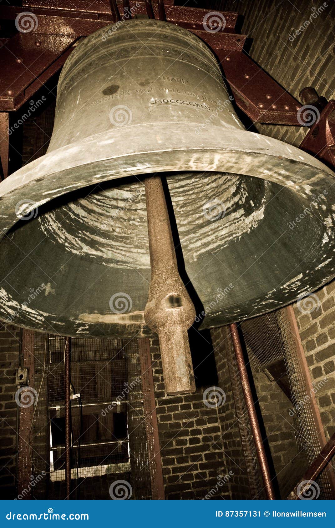 Church Bell in the Belltower of a Church Stock Image - Image of church ...