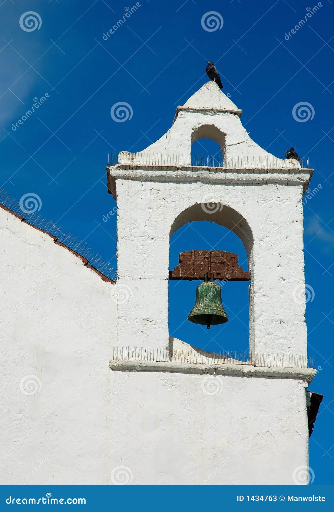 Church bell dove stock image. Image of tenerife, holiday - 1434763