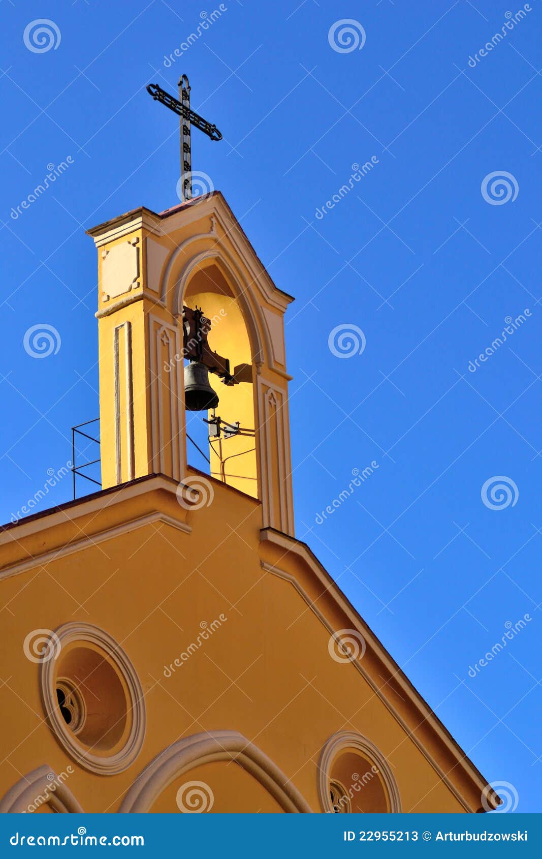 The church bell tower stock image. Image of european - 22955213