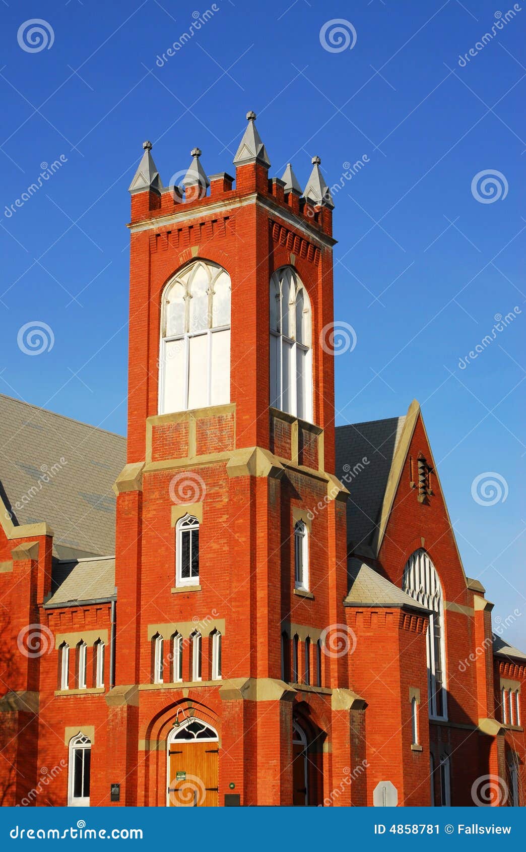 Church bell tower stock image. Image of religion, blue - 4858781