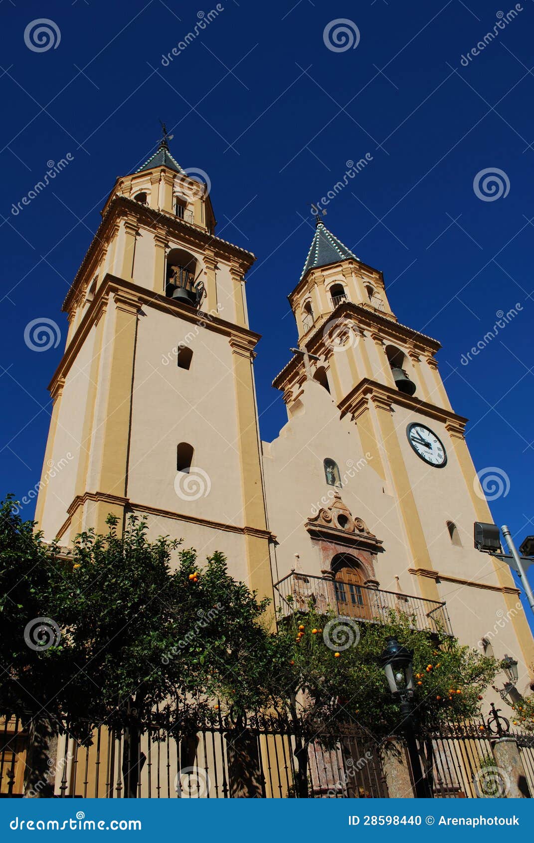 Church Bell Towers, Orgiva, Spain. Stock Photo - Image of national ...