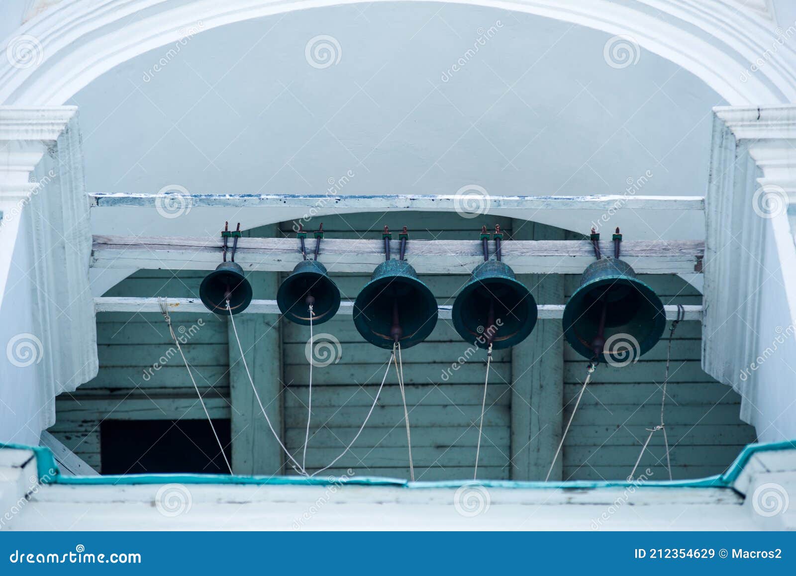 Church Bells Many Active Bells for the Church Stock Image - Image of ...