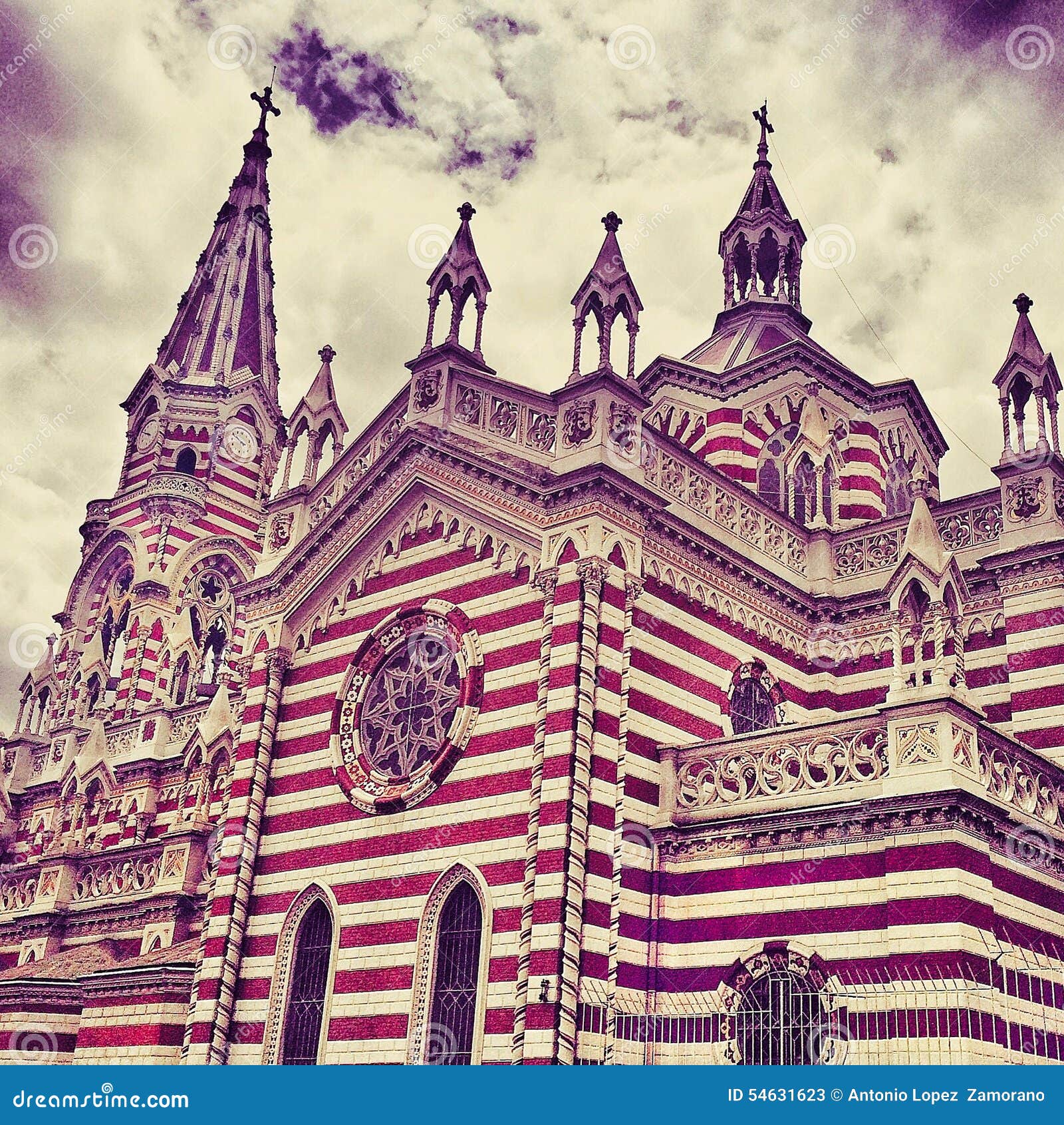 Church in bogota stock image. Image of striped, stripes - 54631623