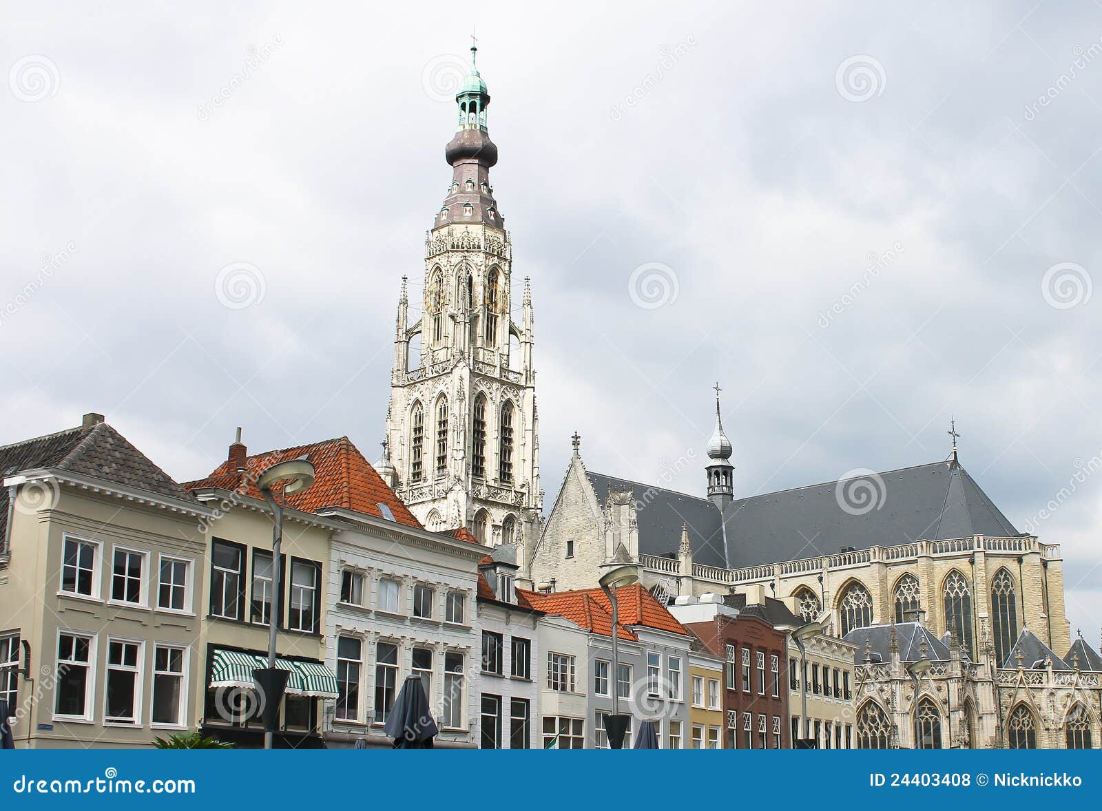 Church of Breda in the Netherlands Stock Photo - Image of high, center ...