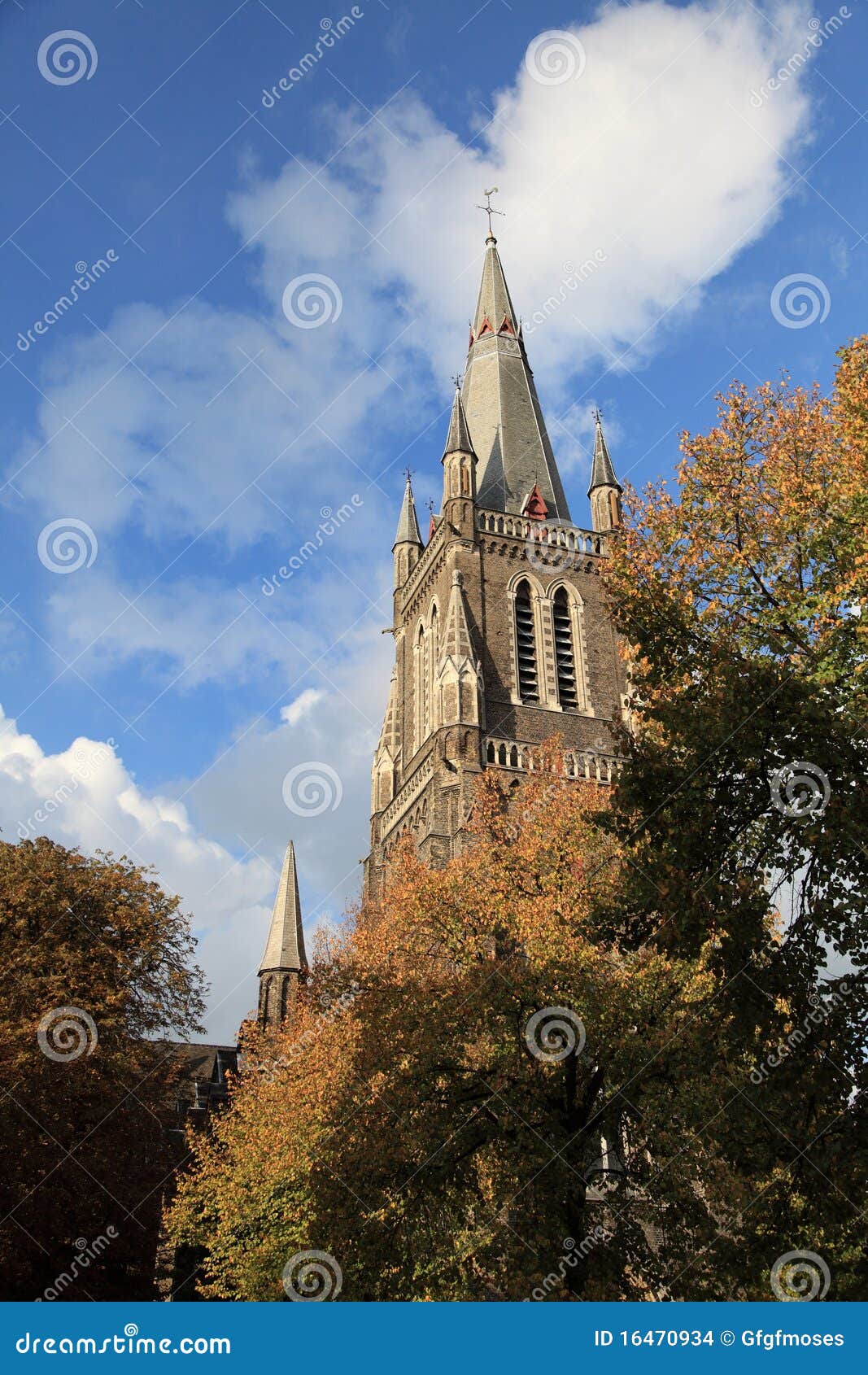 A church in Bruges stock photo. Image of street, economic - 16470934