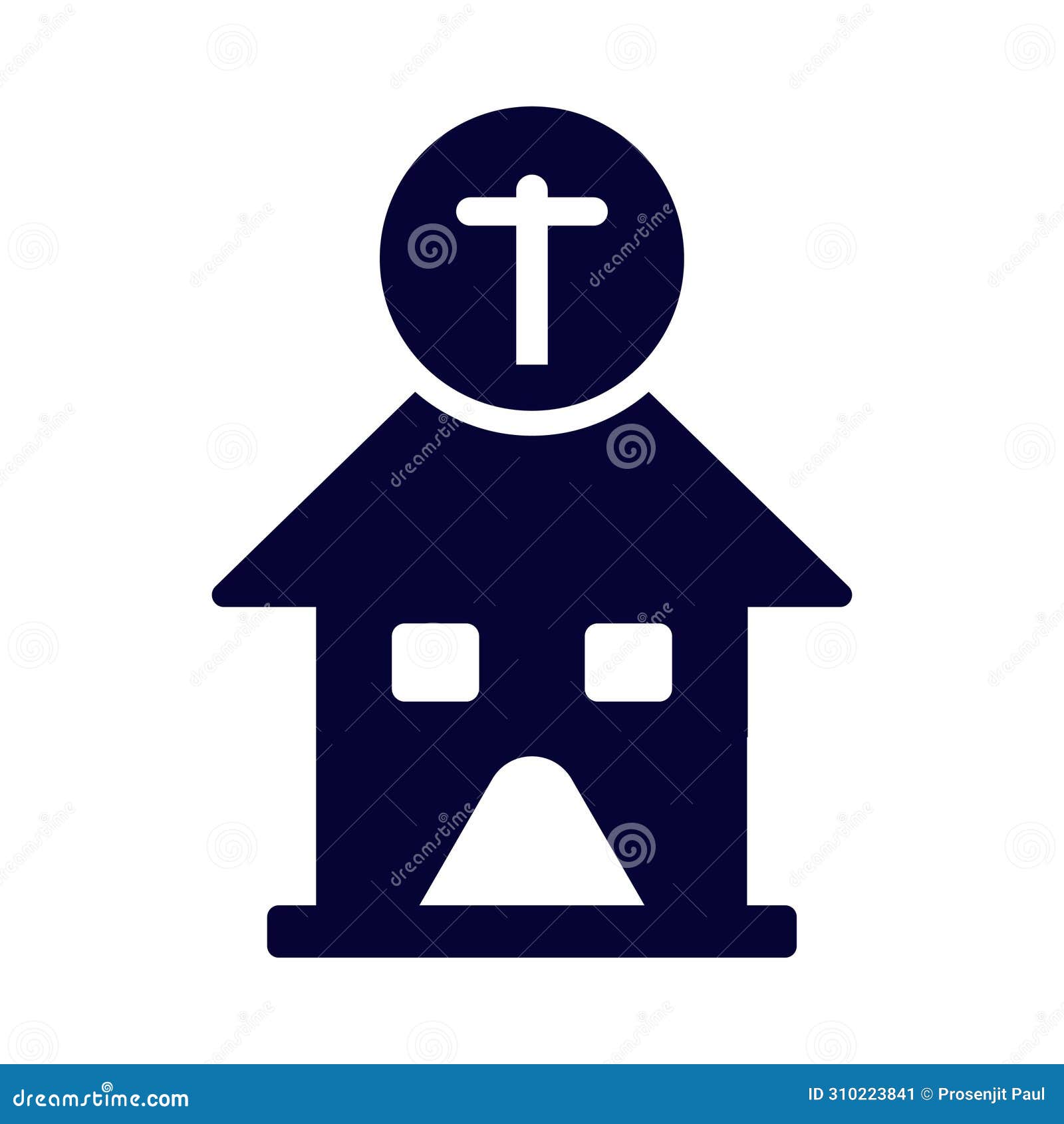 Church, Building, Cross, Cross Sign, Church Building Icon Stock Vector ...