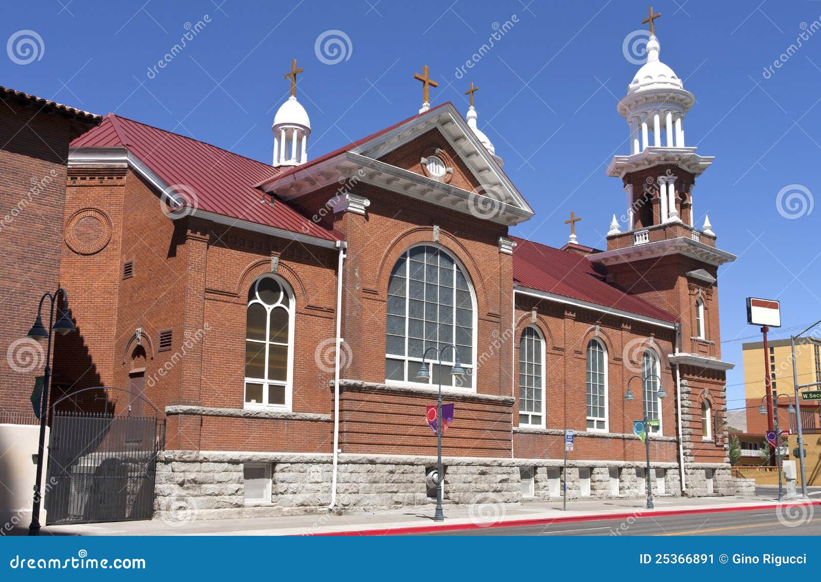 Church Building, Reno Nevada. Stock Image - Image of building, post ...