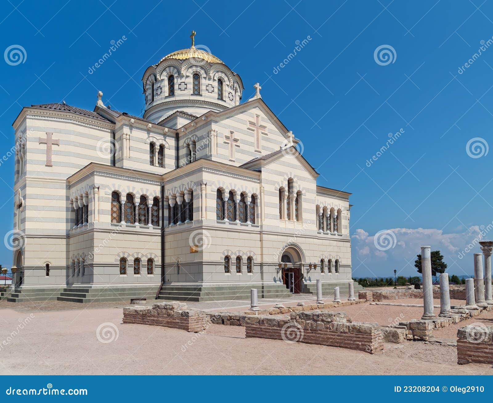 Church building and ruins stock photo. Image of background - 23208204