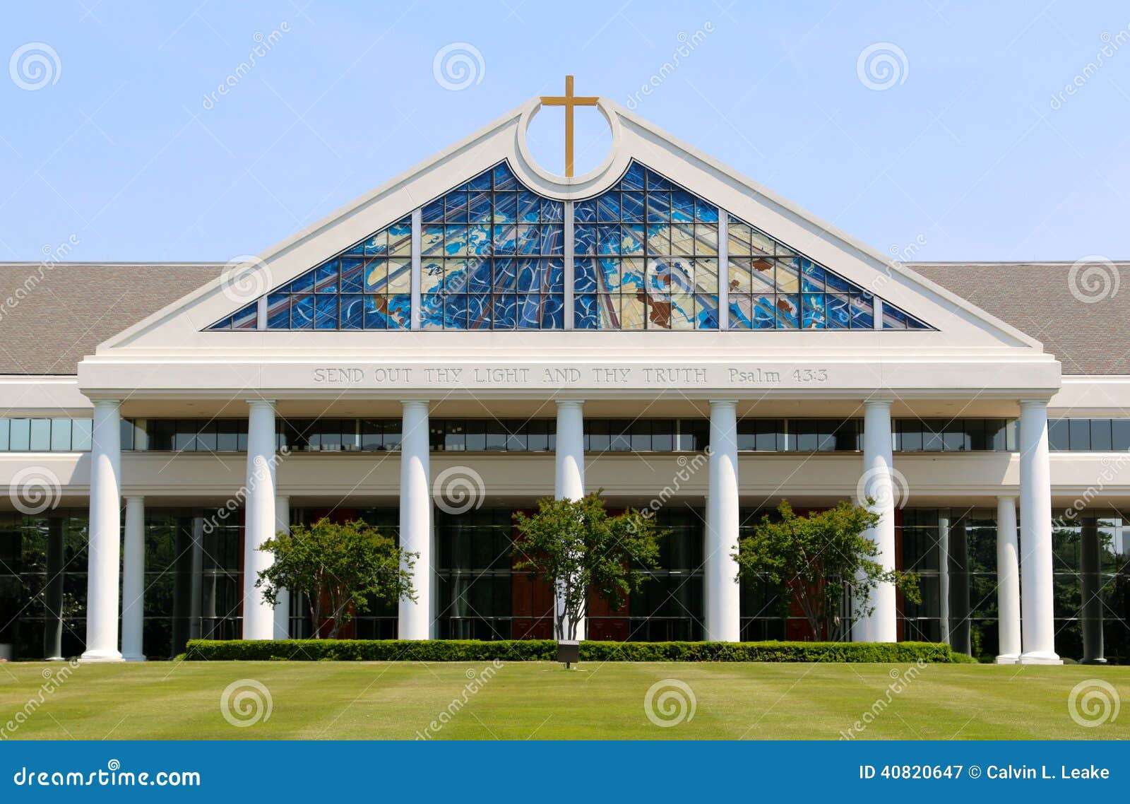 Church Building with Stunning Glass Window Stock Image - Image of ...