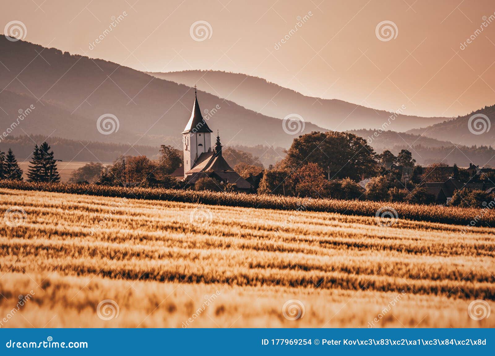 Church in Calm Spring Morning Stock Photo - Image of high, architecture ...
