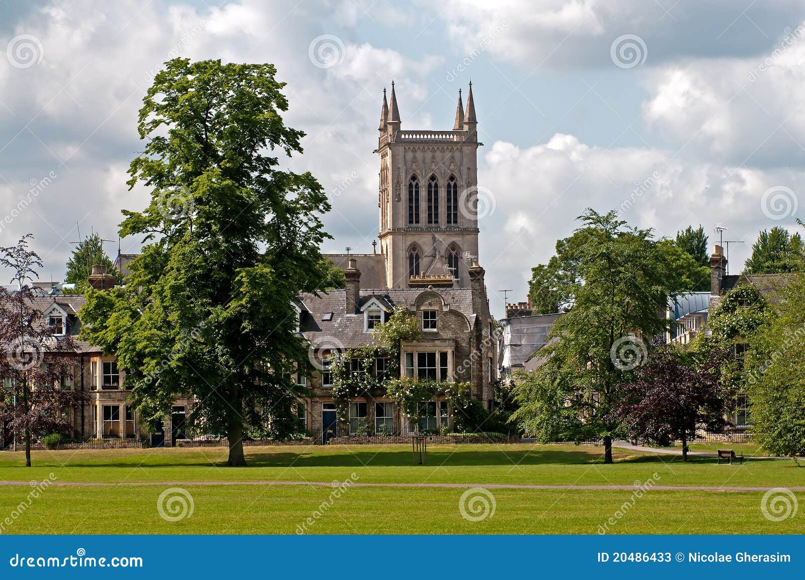 Church in Cambridge city stock image. Image of exterior - 20486433