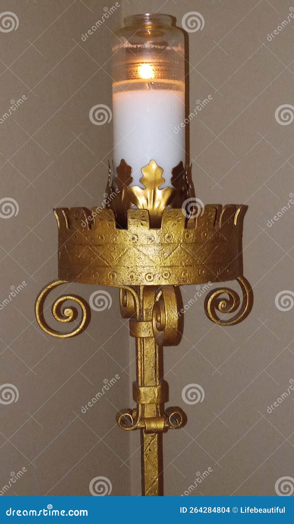 Church candle stock photo. Image of candle, crown, carving - 264284804