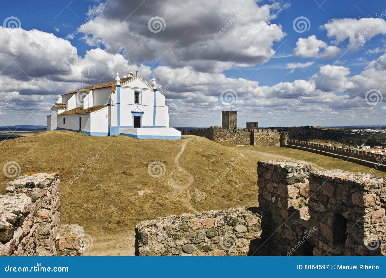 Church in the castle stock image. Image of castle, wall - 8064597