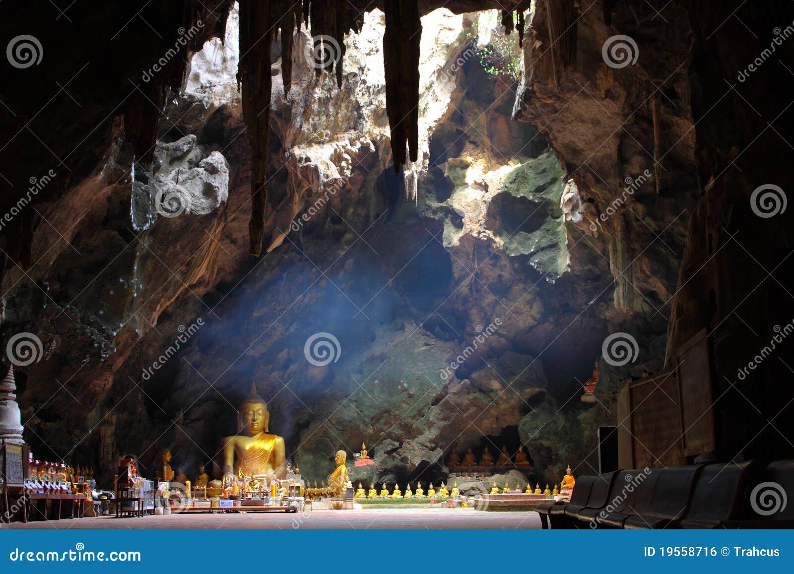 Church in cave stock photo. Image of grotto, golden, adore - 19558716
