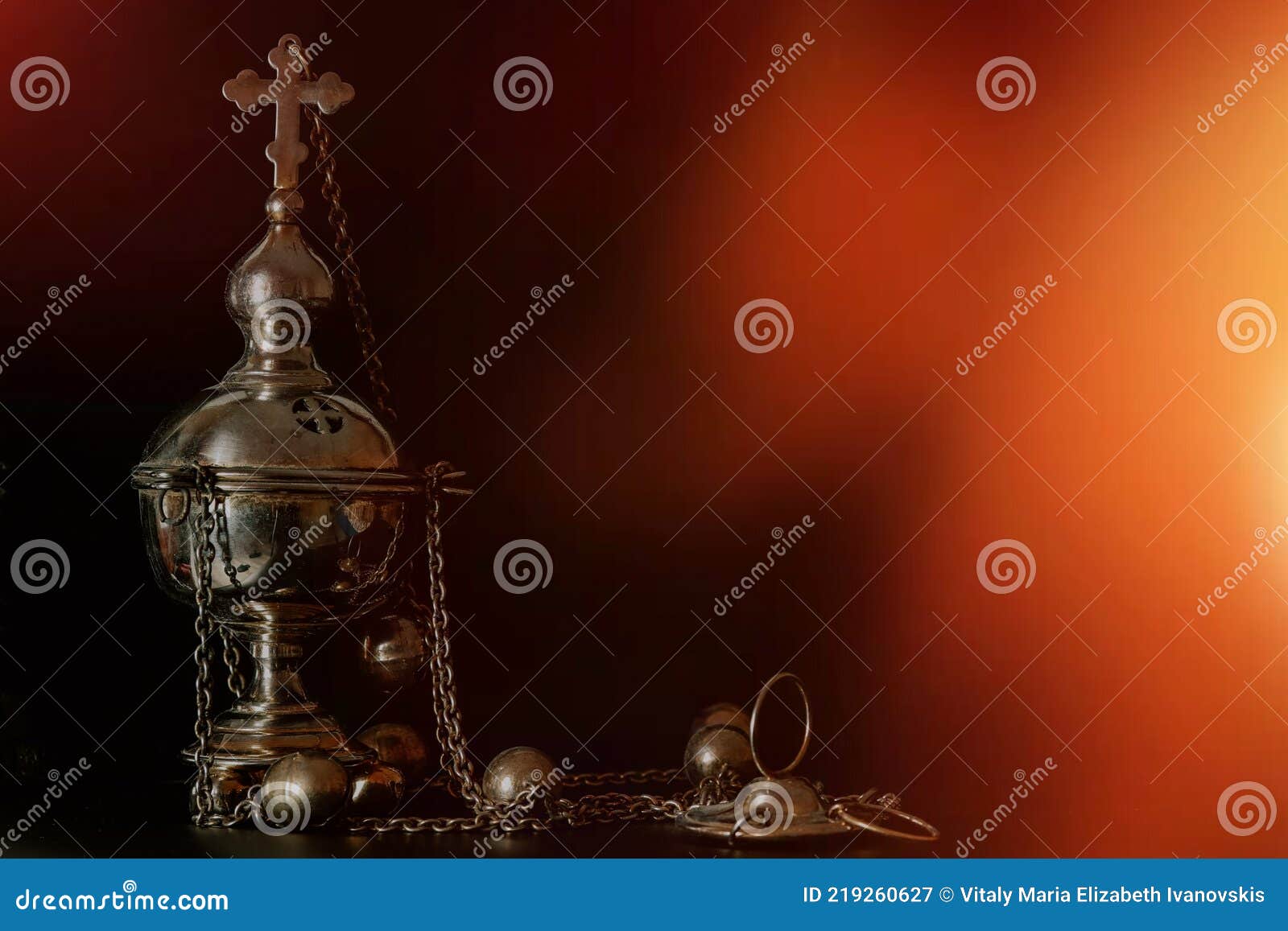 Church Censer, Utensils Color Background Stock Image - Image of color ...