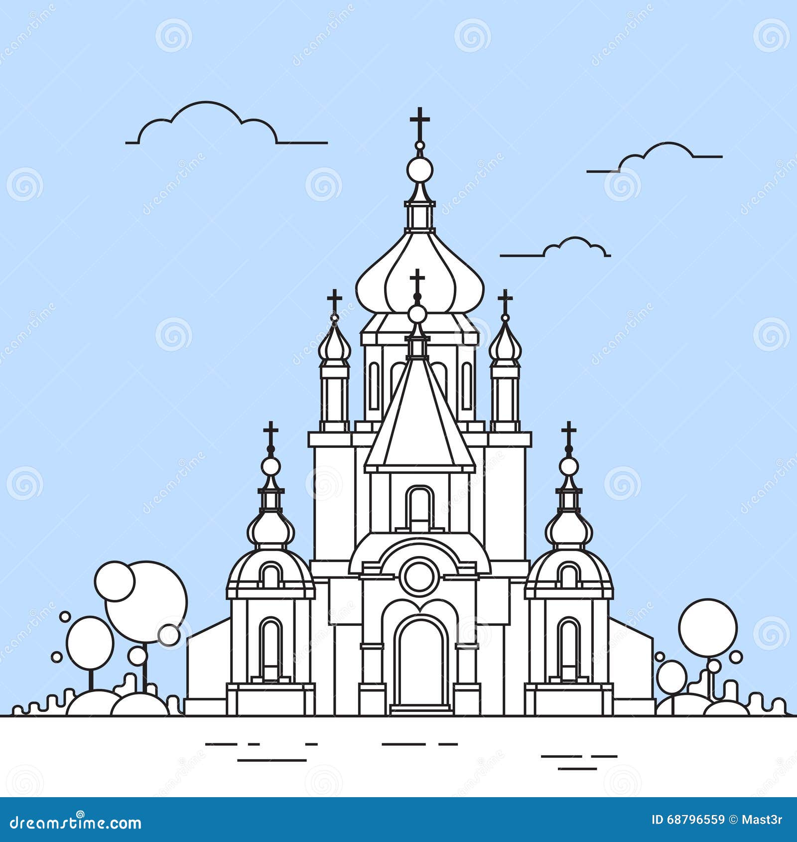 Church And Chapel Cartoon Vector | CartoonDealer.com #30700981