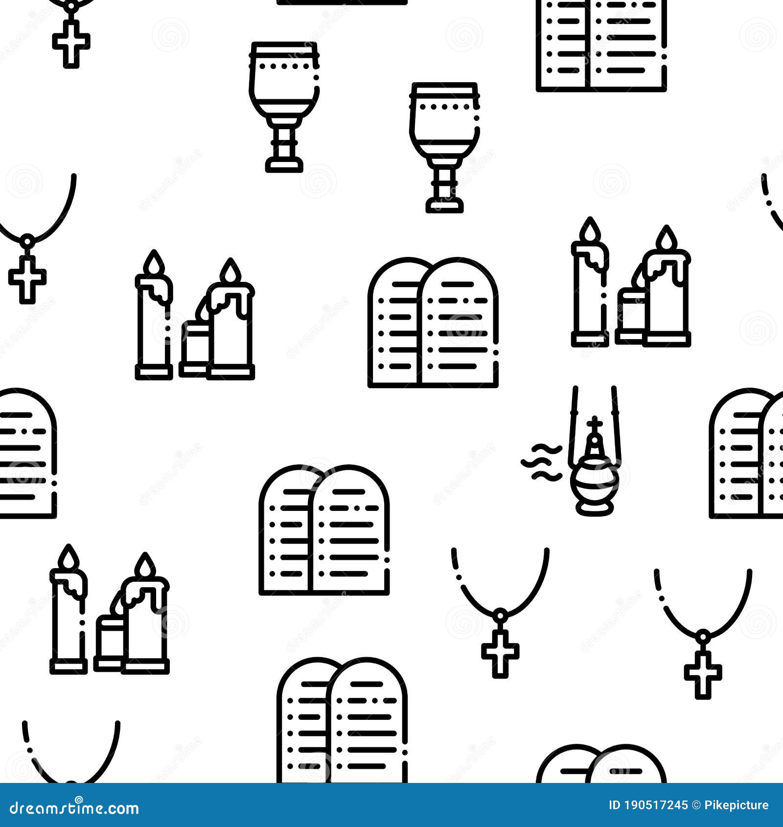 Church Christianity Seamless Pattern Vector Stock Vector - Illustration ...